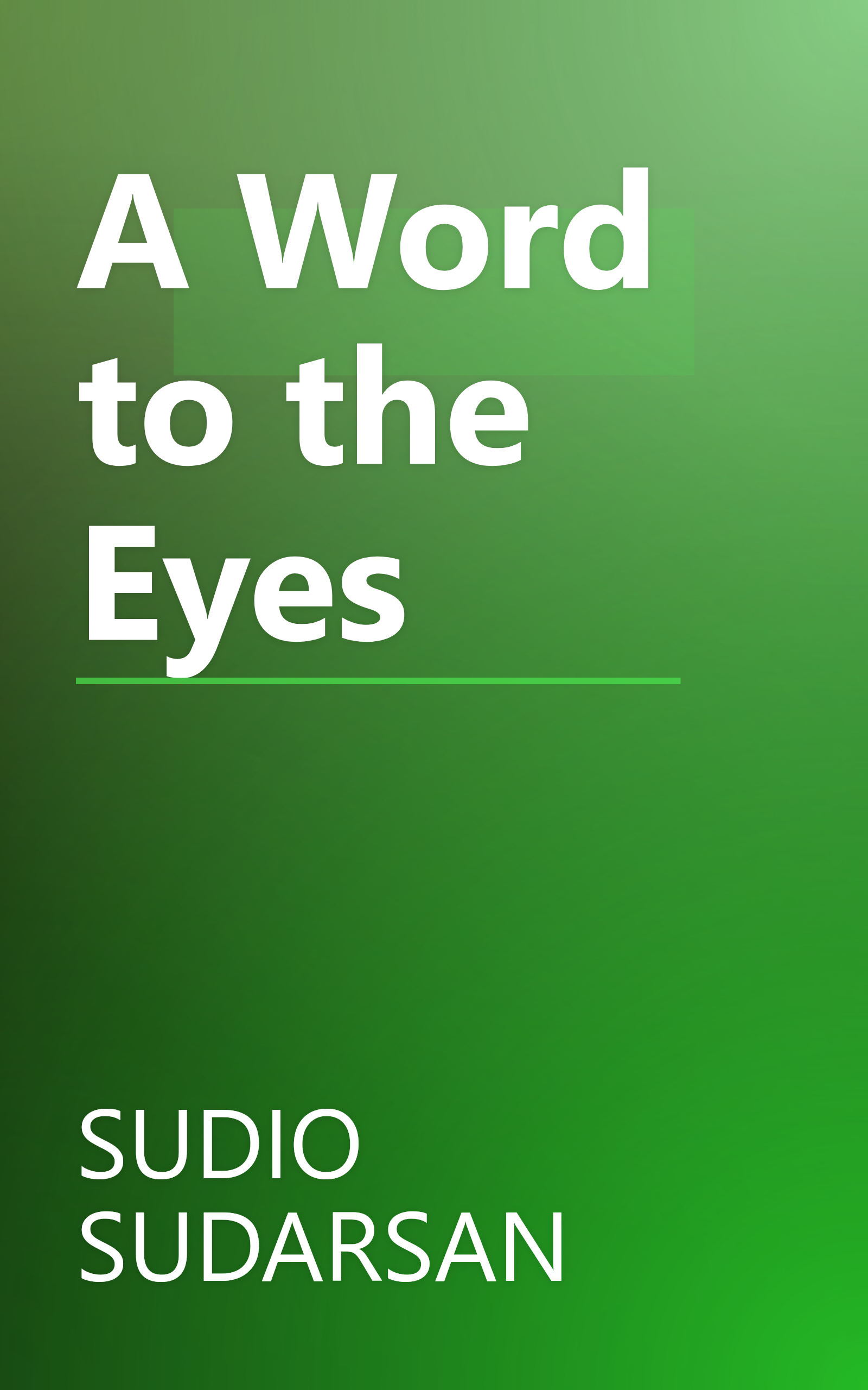 A Word to the Eyes book cover