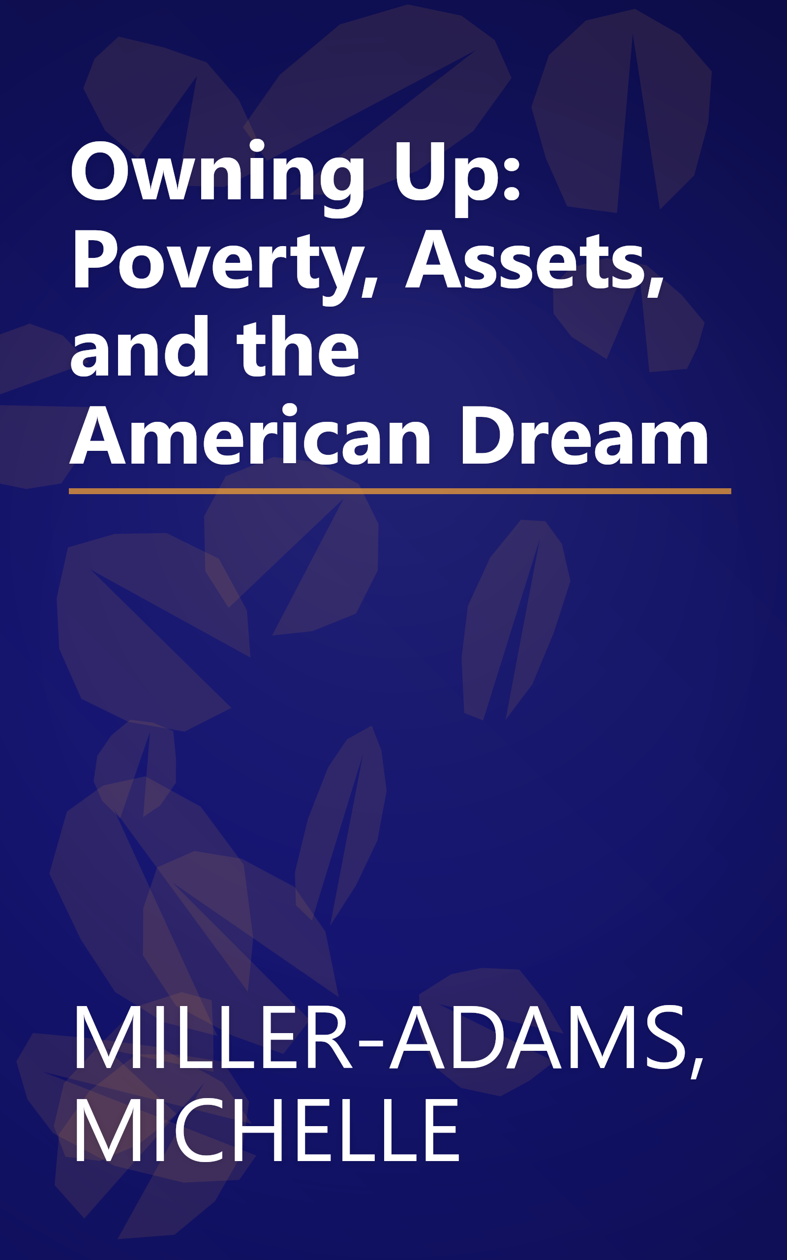 Owning Up: Poverty, Assets, and the American Dream book cover