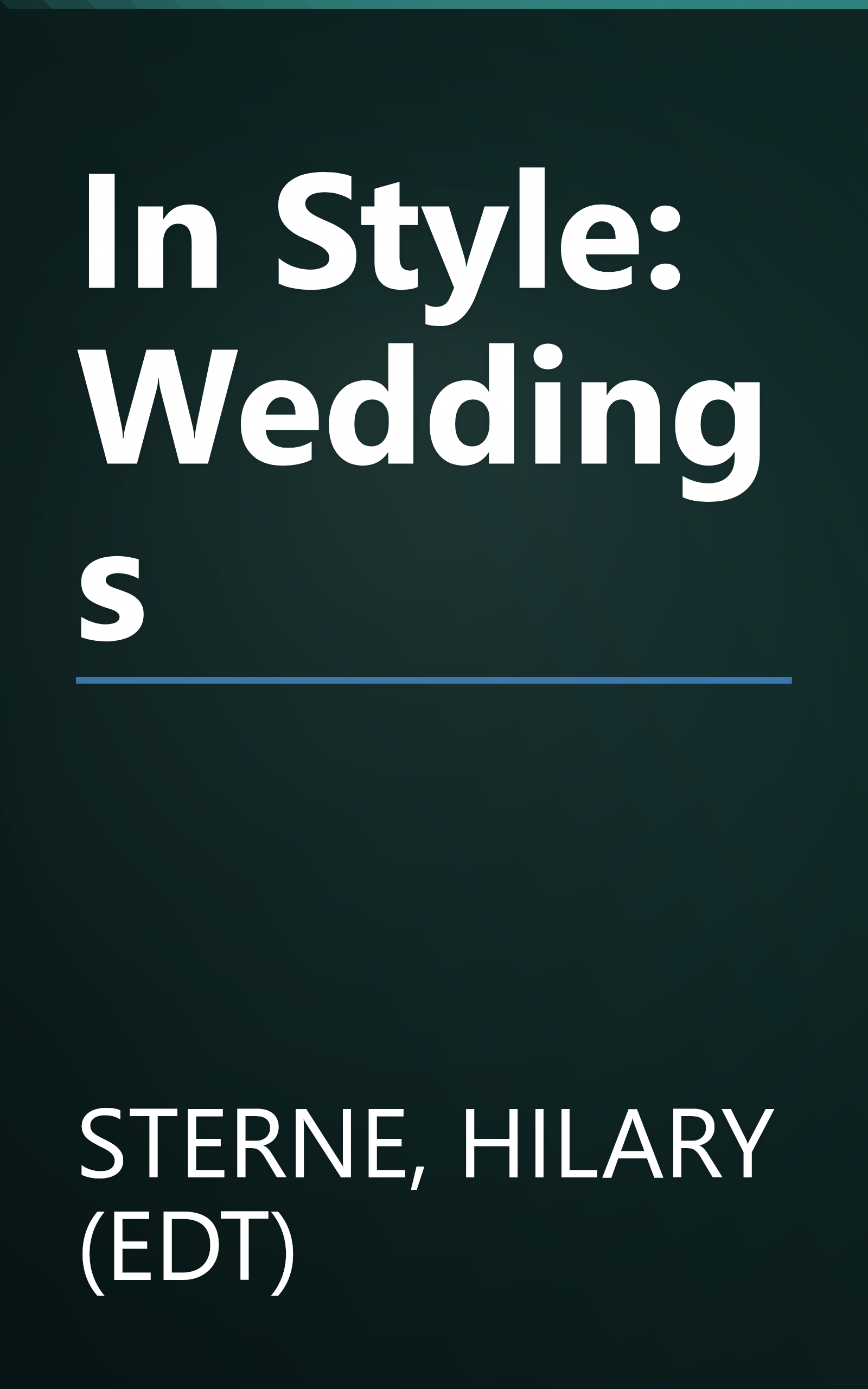 In Style: Weddings book cover