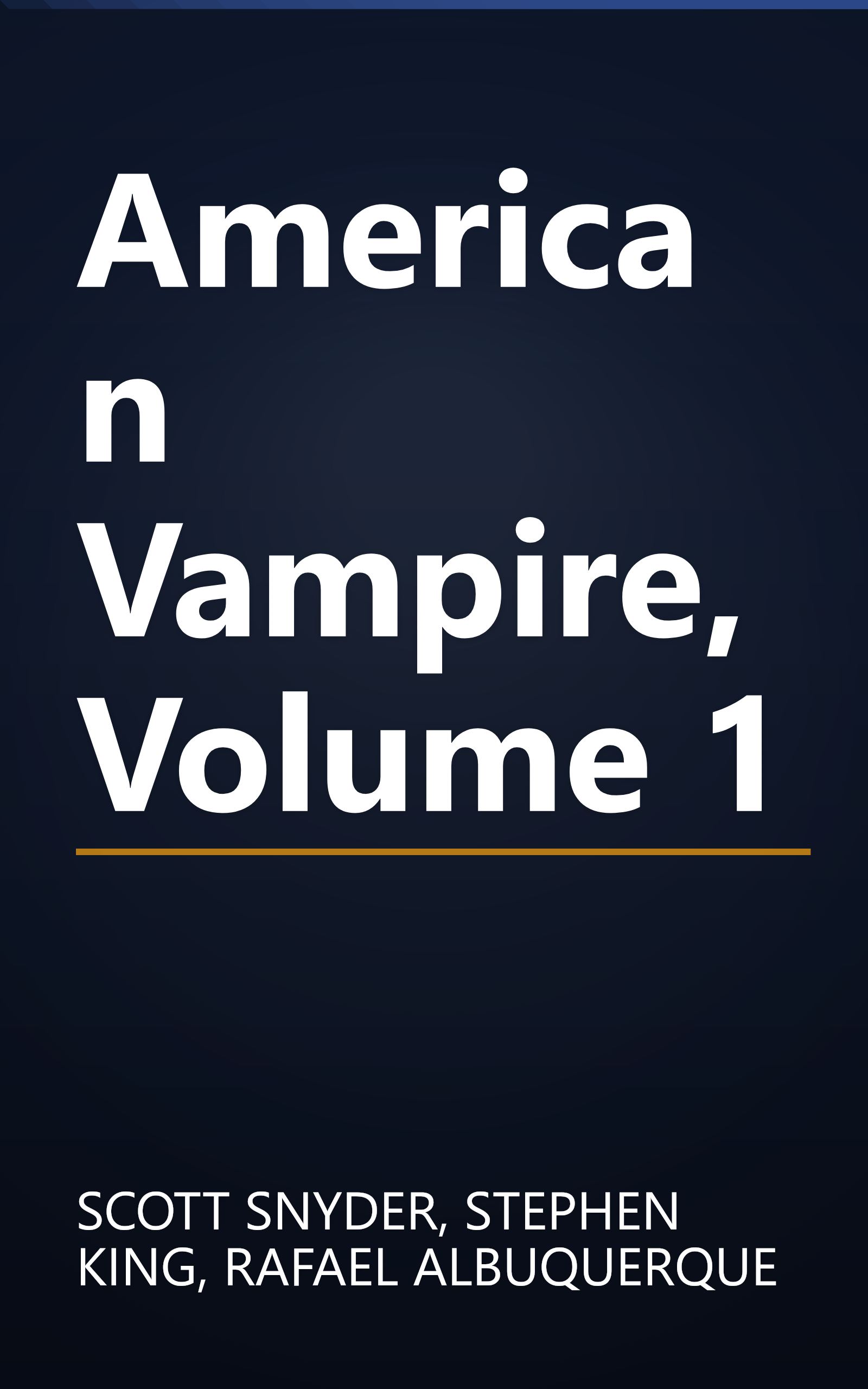 American Vampire, Volume 1 book cover