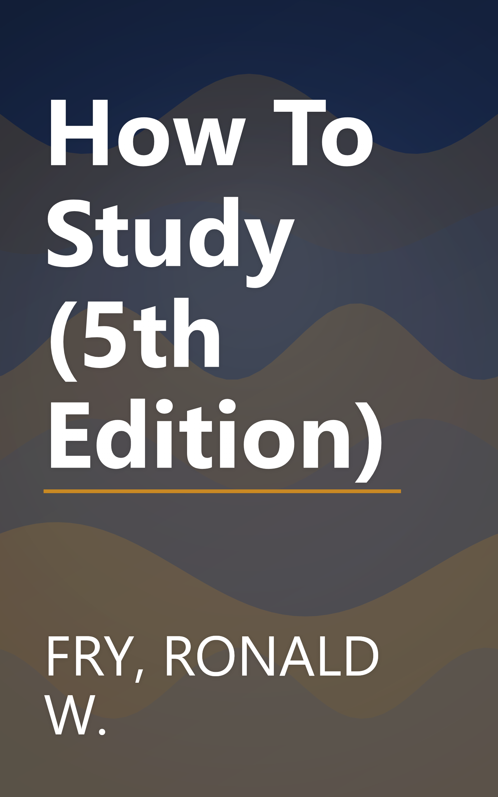 How To Study (5th Edition) book cover