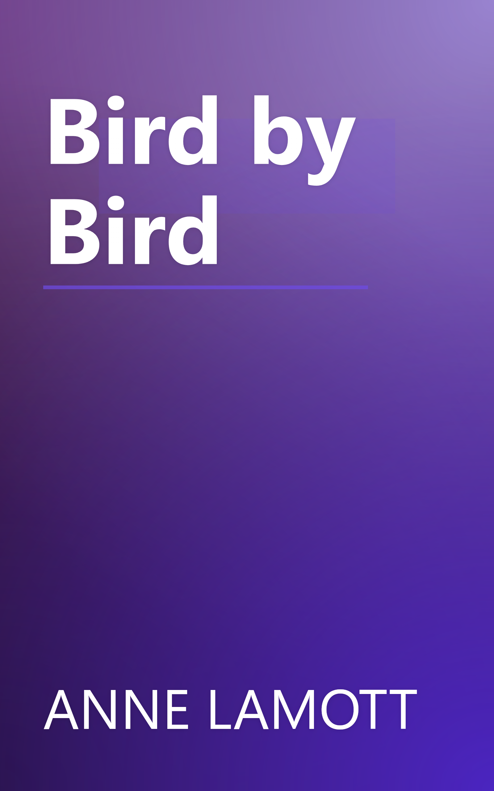 Bird by Bird book cover