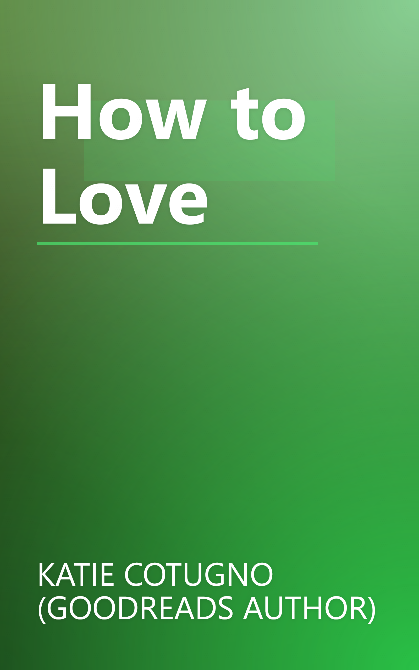 How to Love book cover