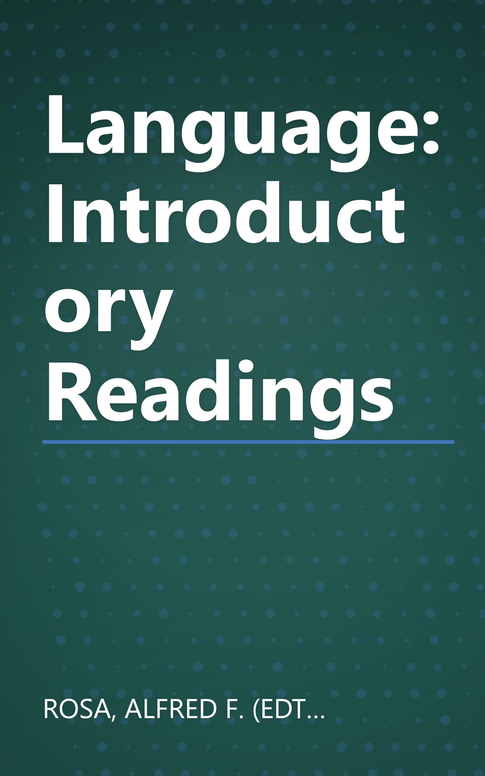 Language: Introductory Readings book cover