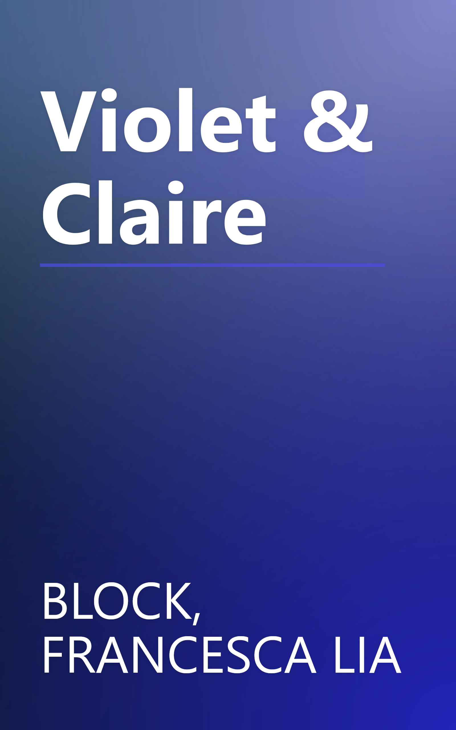 Violet & Claire book cover