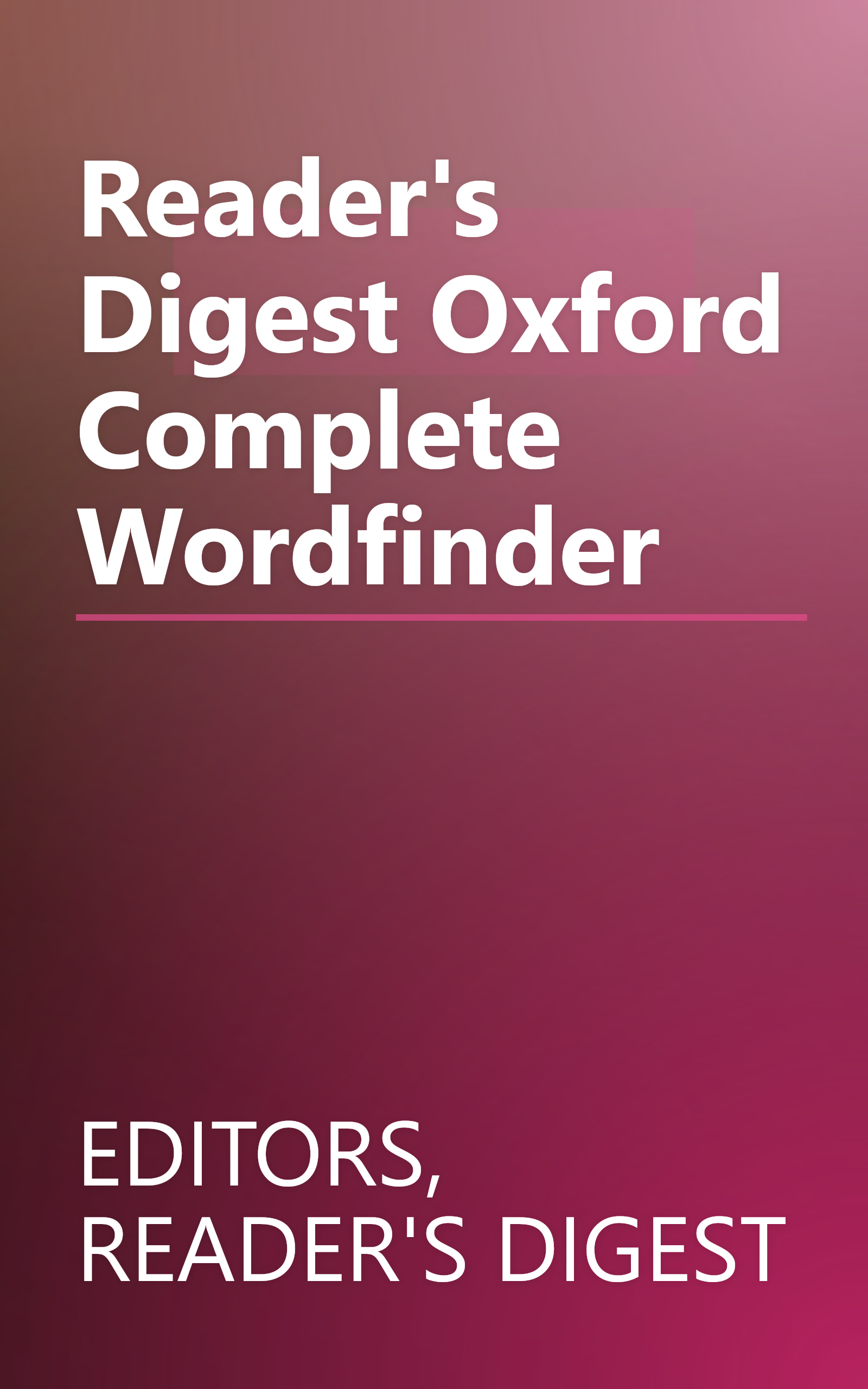 Reader's Digest Oxford Complete Wordfinder book cover