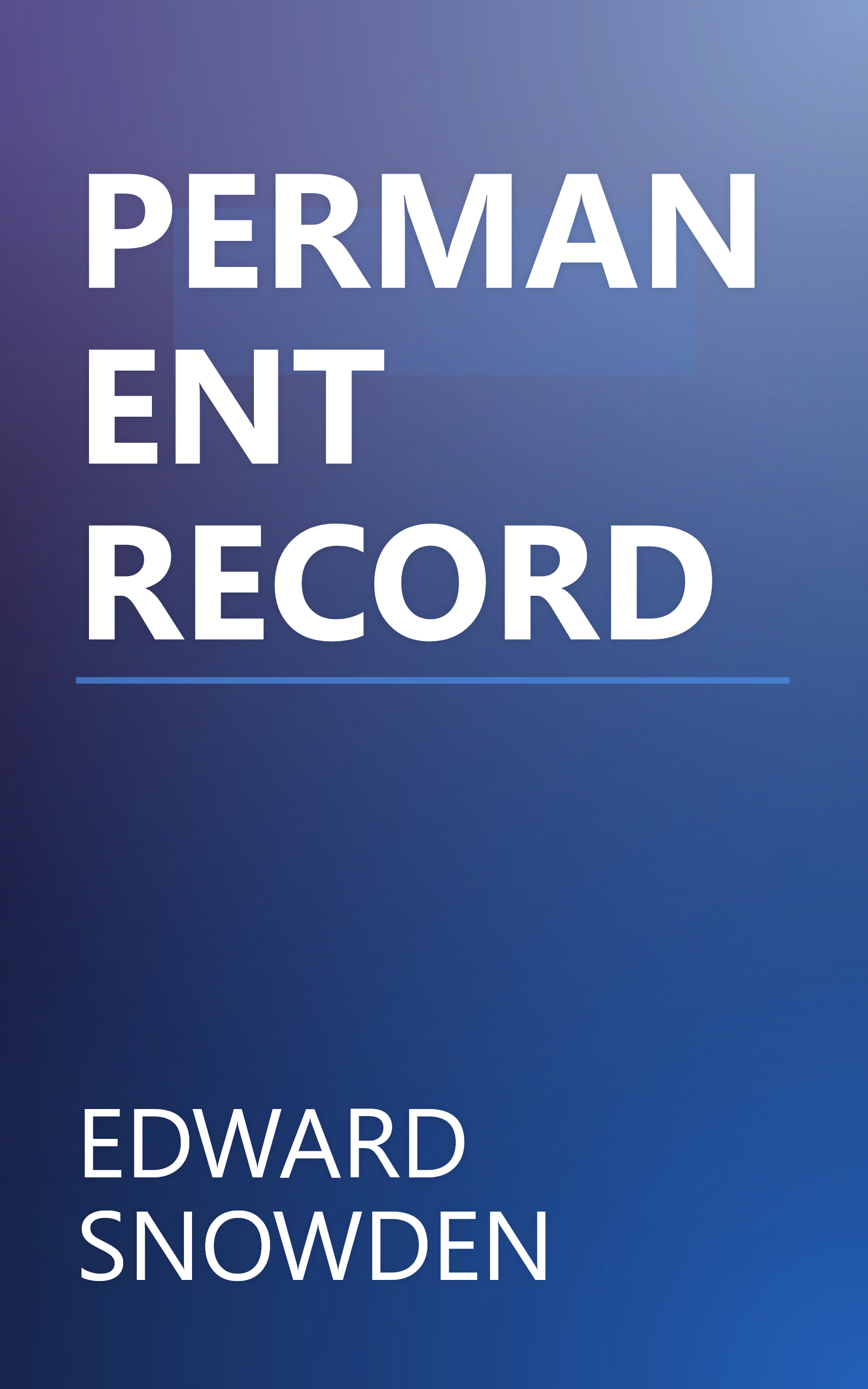 PERMANENT RECORD book cover