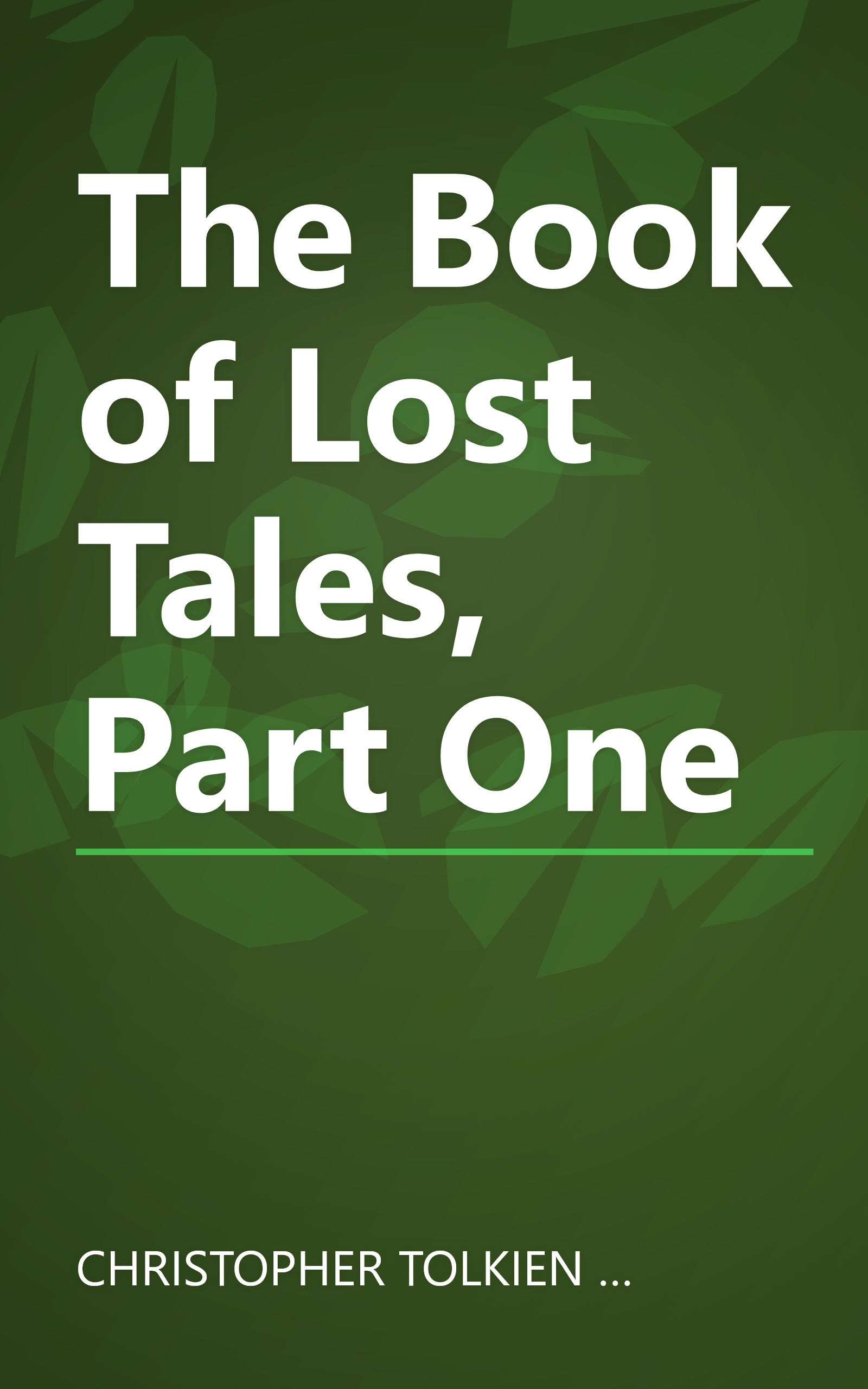 The Book of Lost Tales, Part One book cover