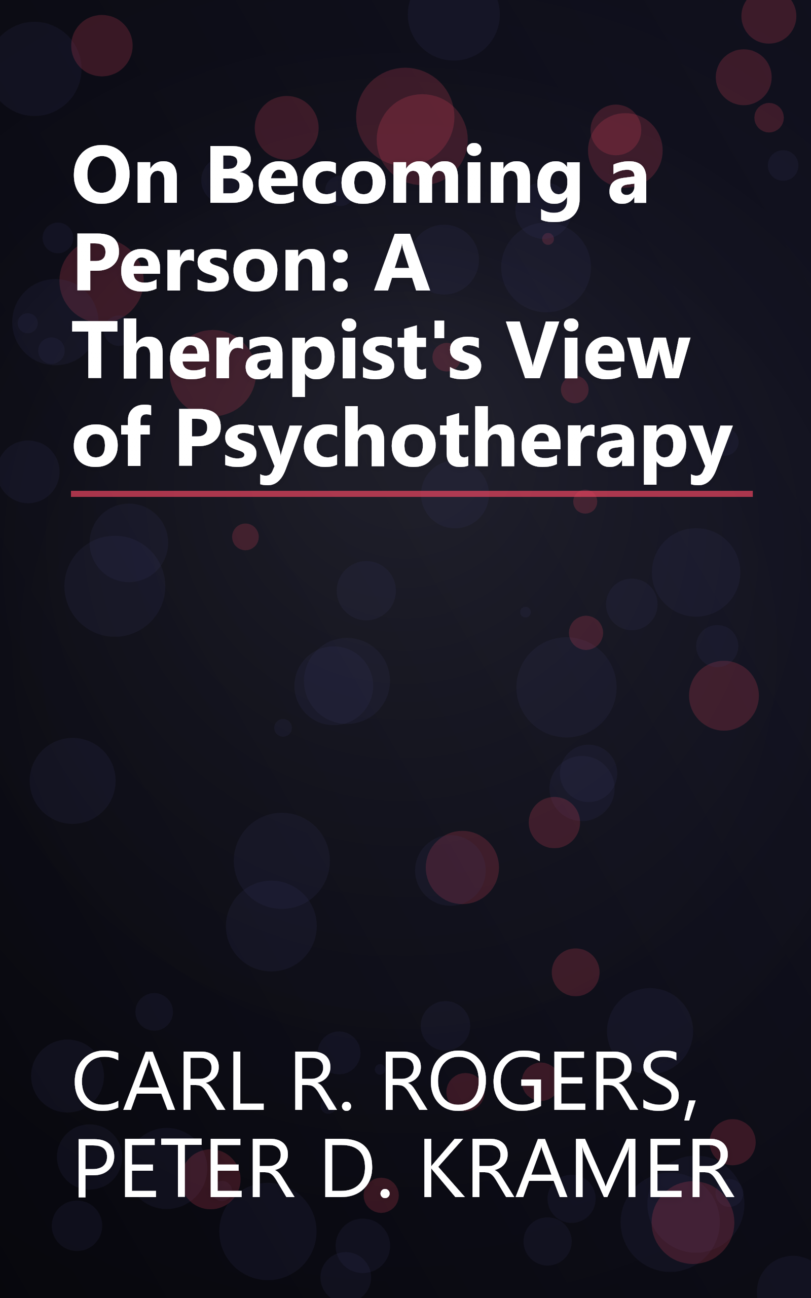 On Becoming a Person:  A Therapist's View of Psychotherapy book cover