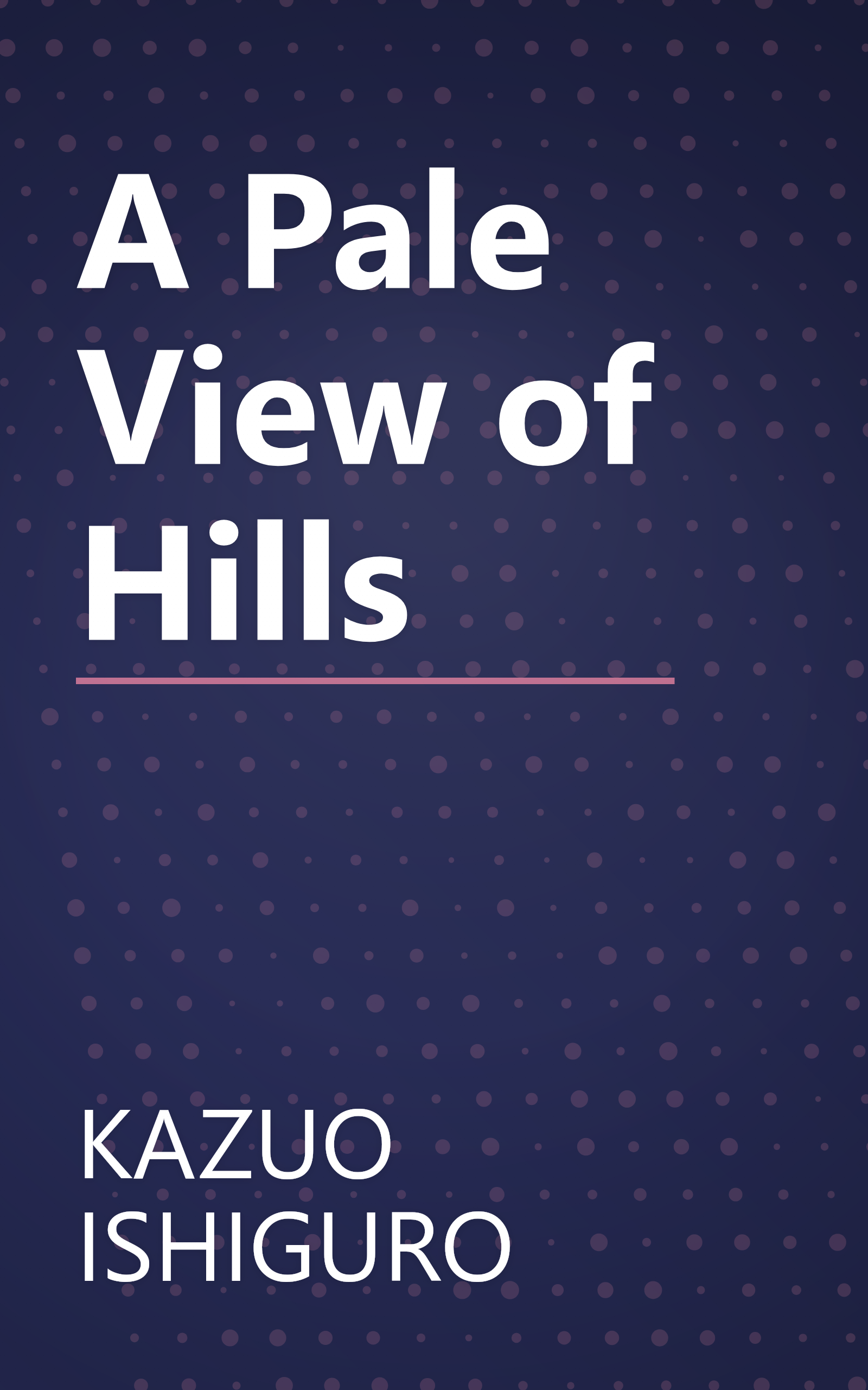 A Pale View of Hills book cover