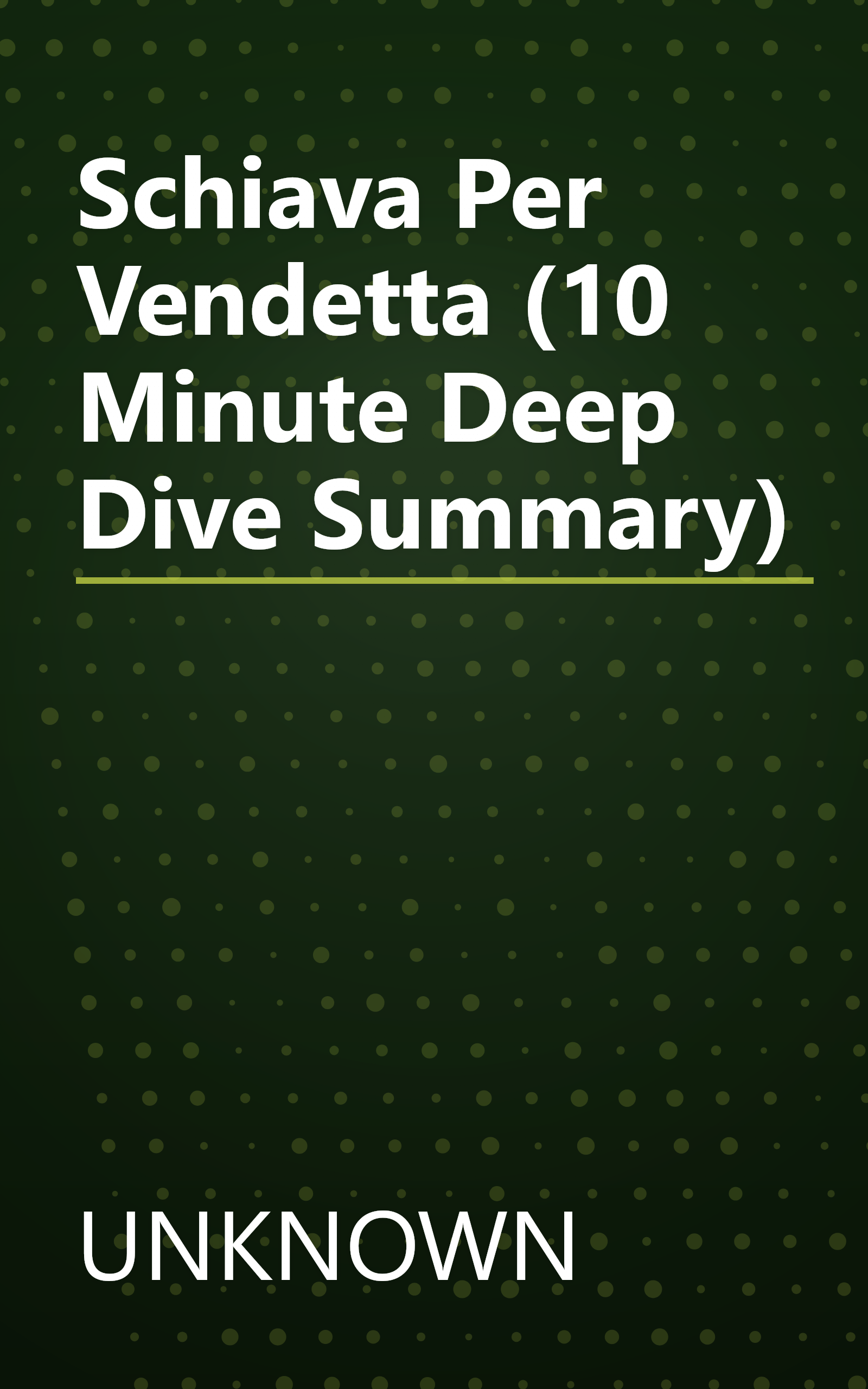 Schiava Per Vendetta (10 Minute   Deep Dive Summary) book cover