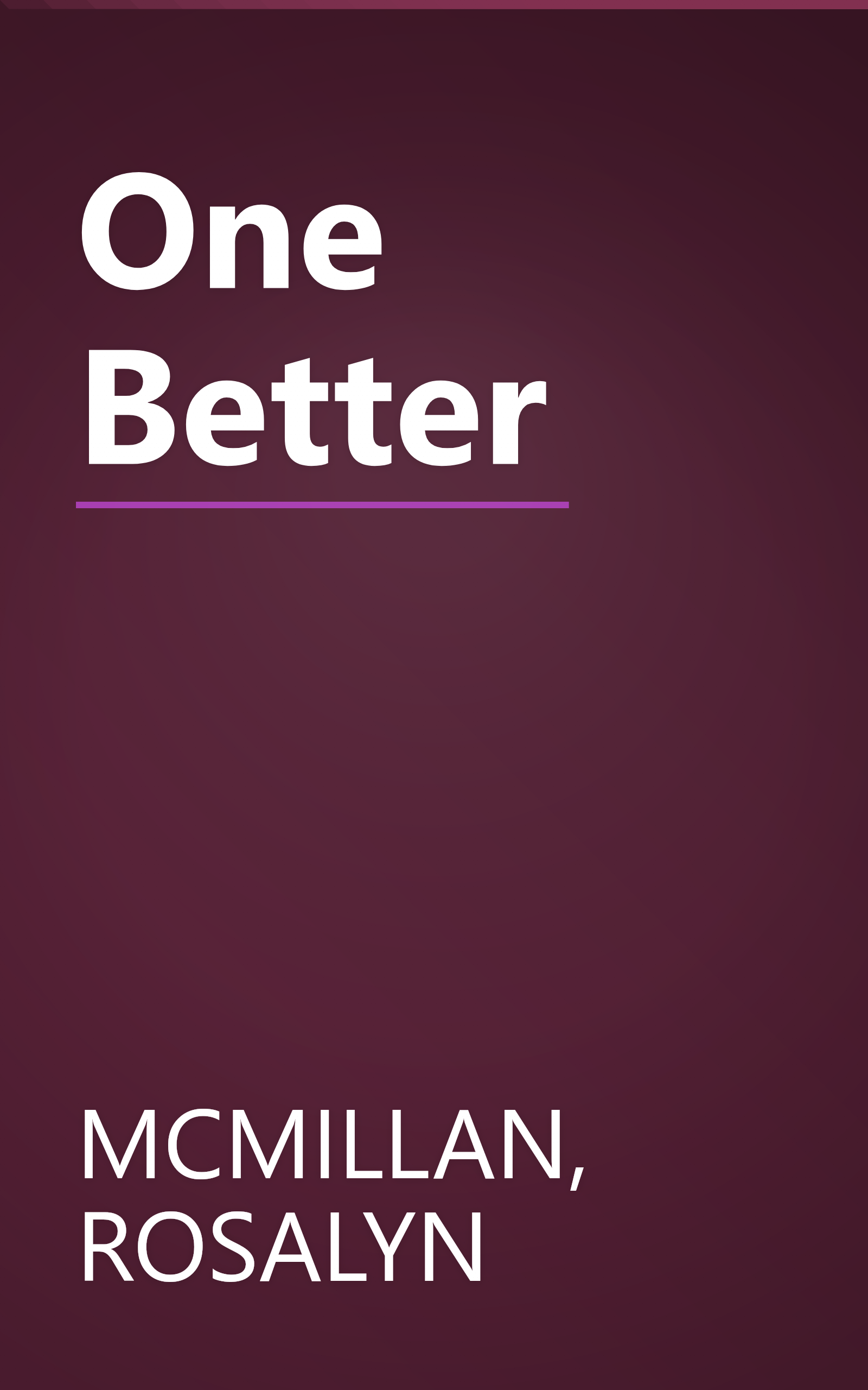 One Better book cover