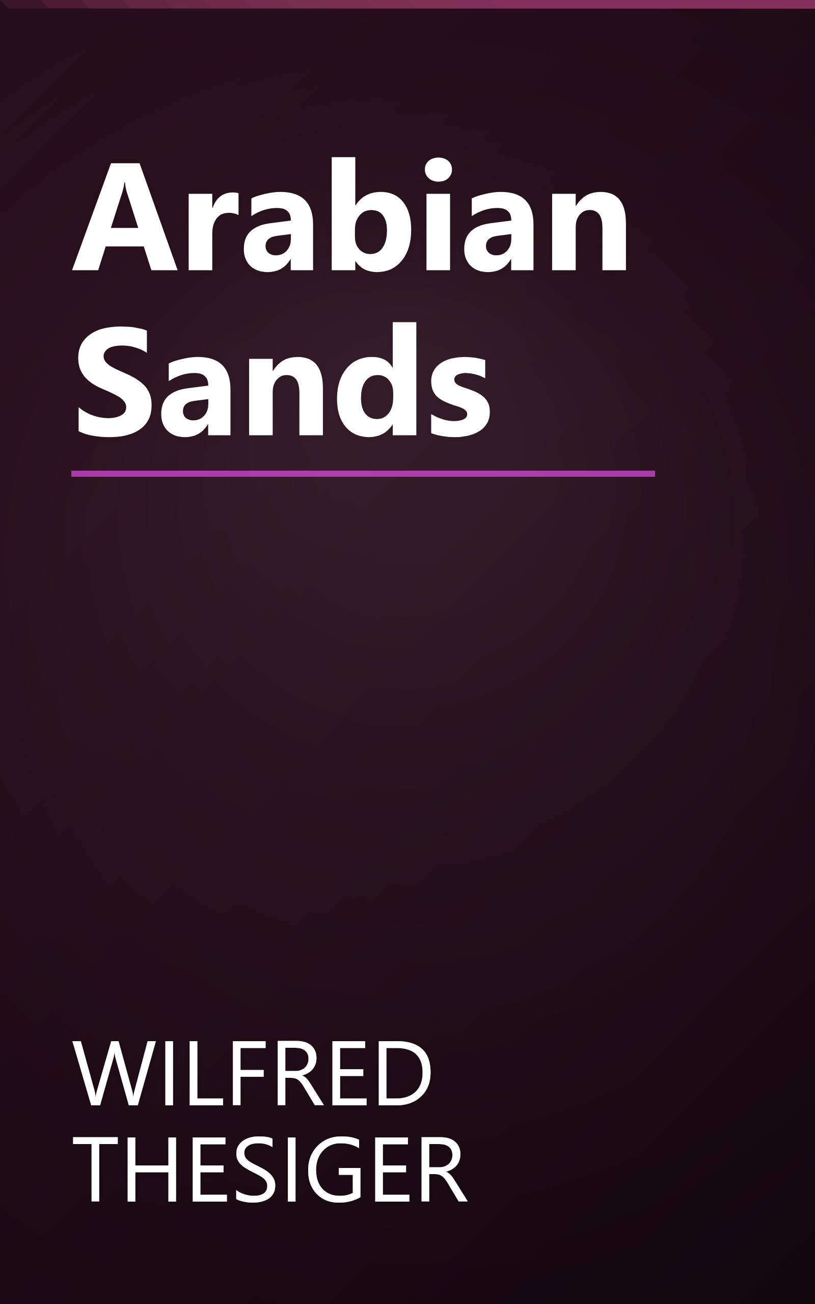 Arabian Sands book cover