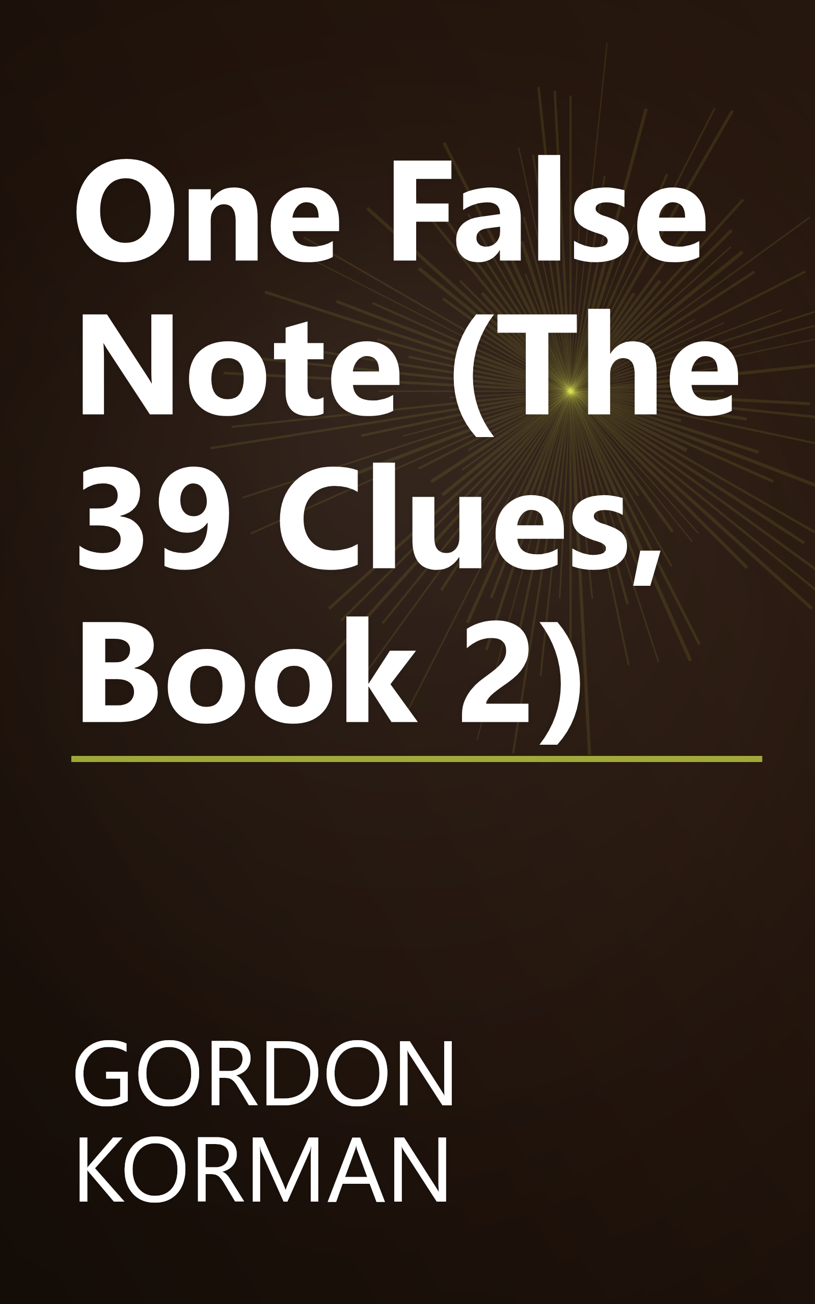 One False Note (The 39 Clues, Book 2) book cover