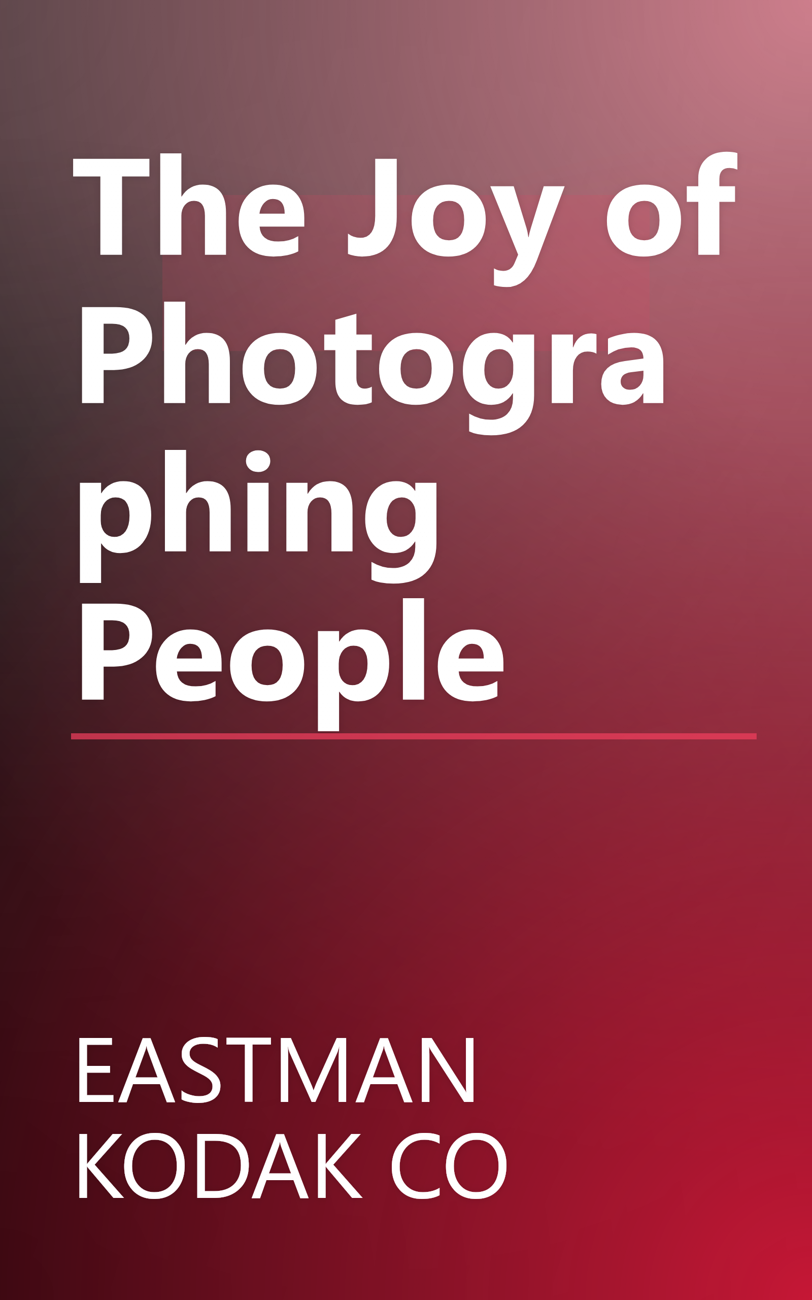 The Joy of Photographing People book cover