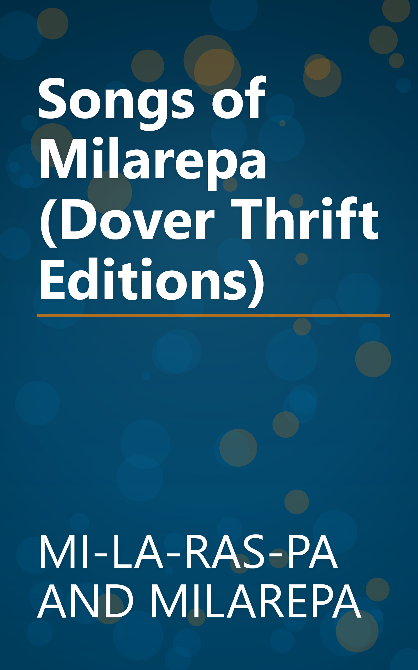 Songs of Milarepa (Dover Thrift Editions) book cover