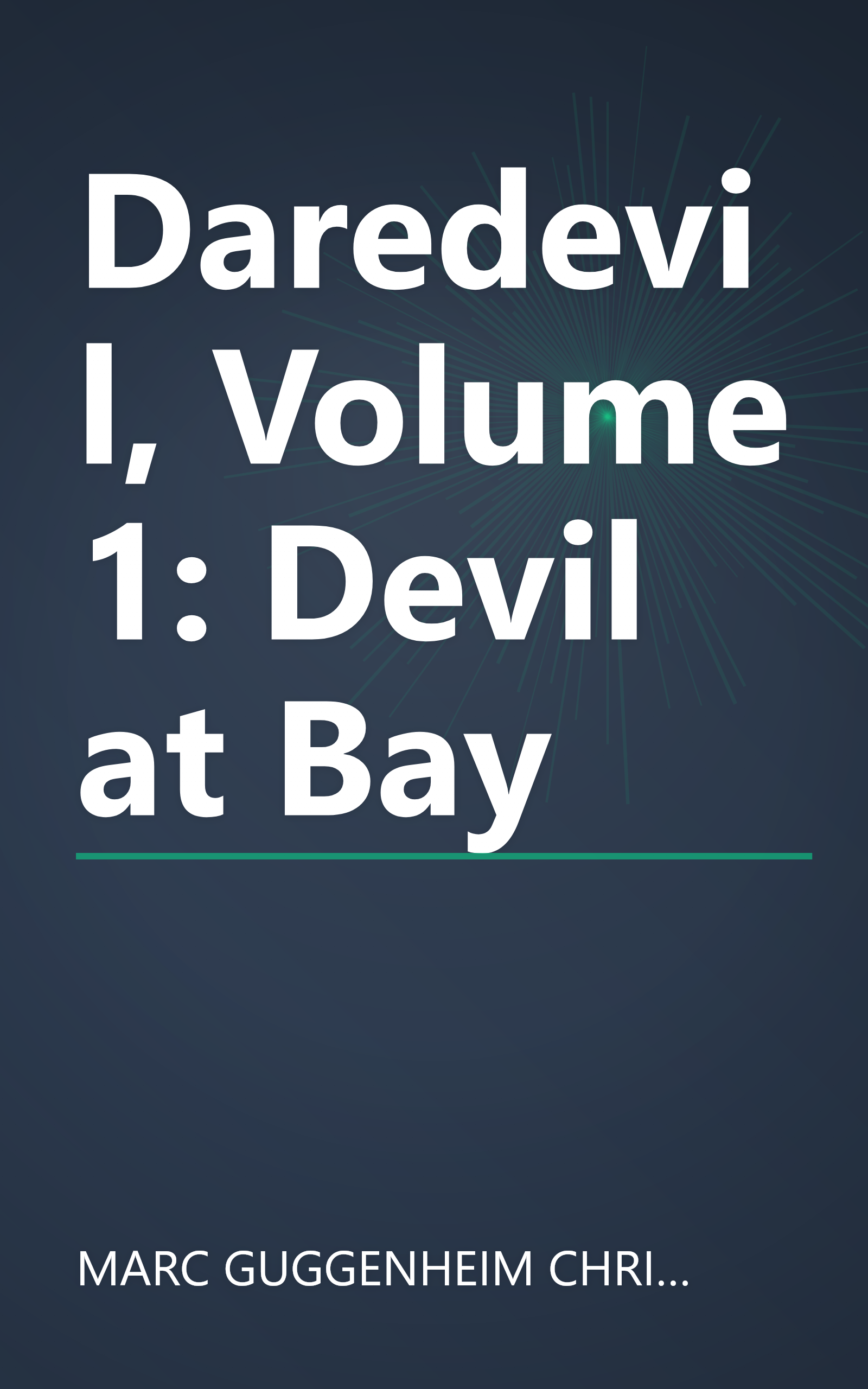 Daredevil, Volume 1: Devil at Bay book cover