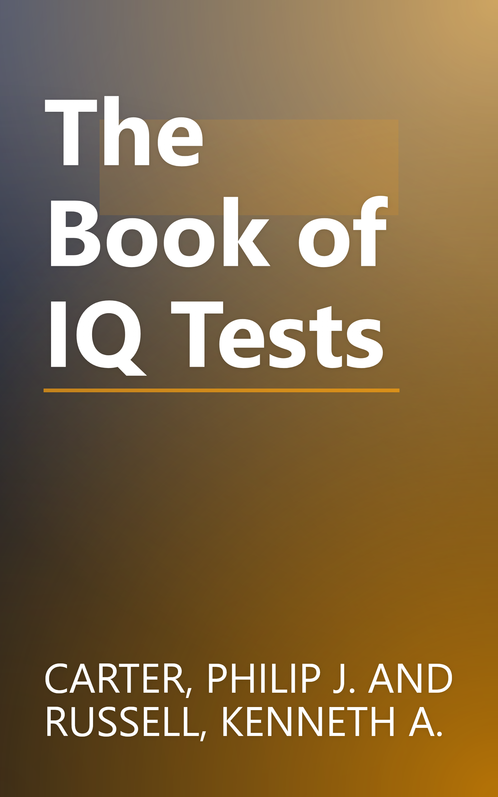 The Book of IQ Tests book cover