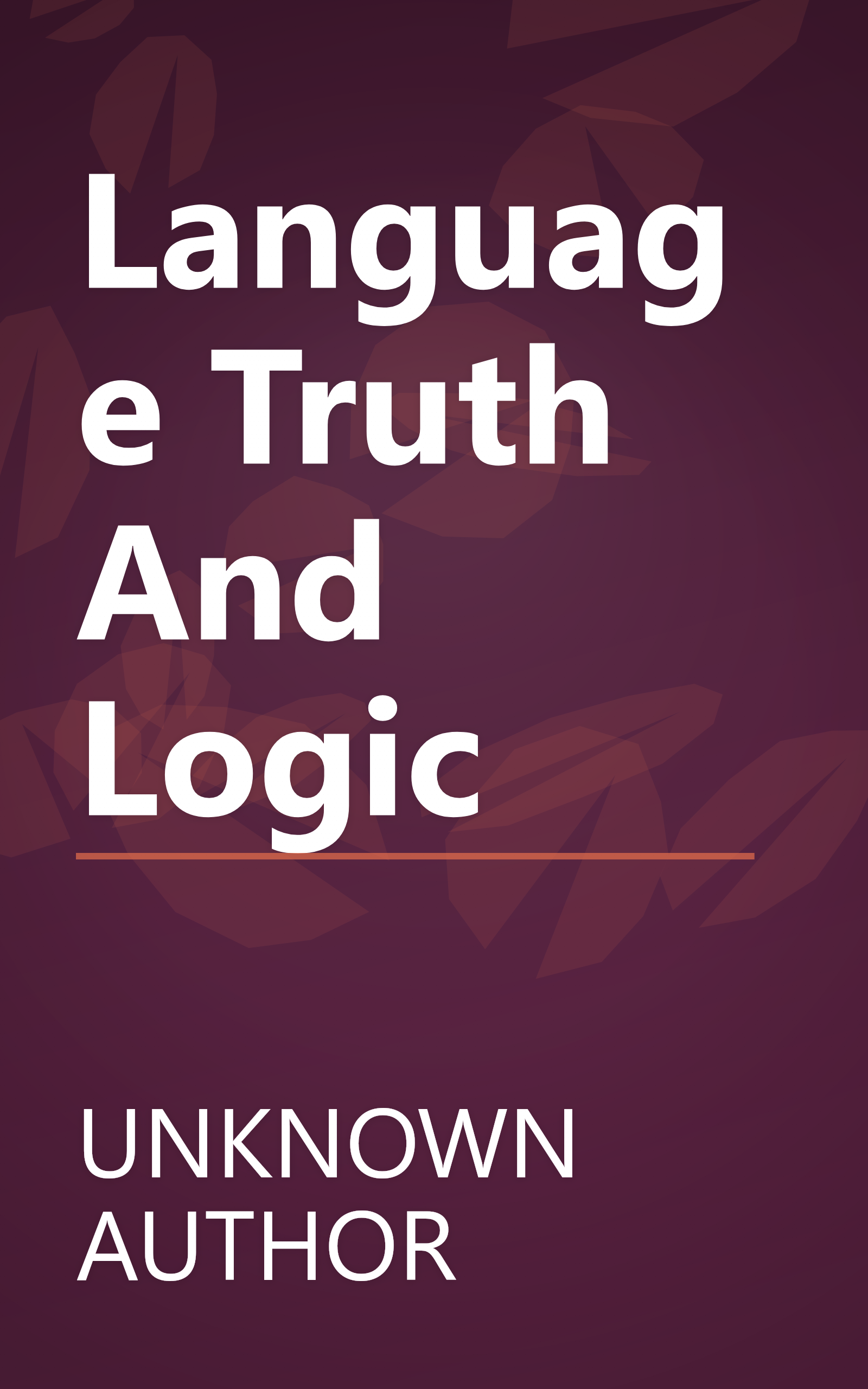 Language Truth And Logic book cover