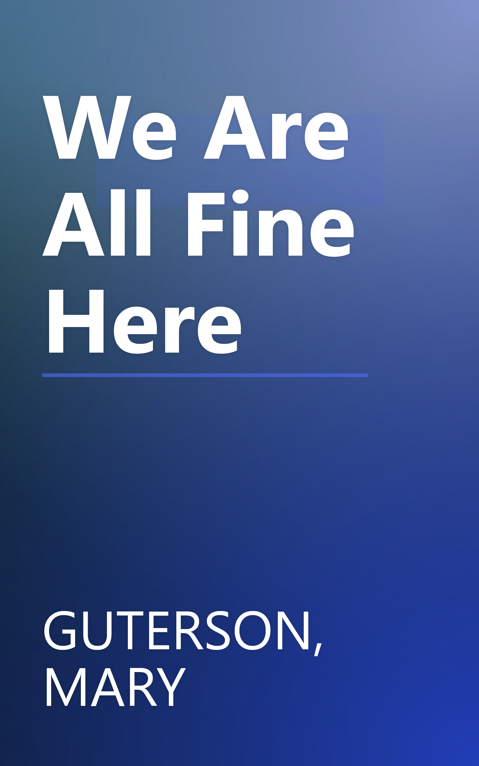 We Are All Fine Here book cover