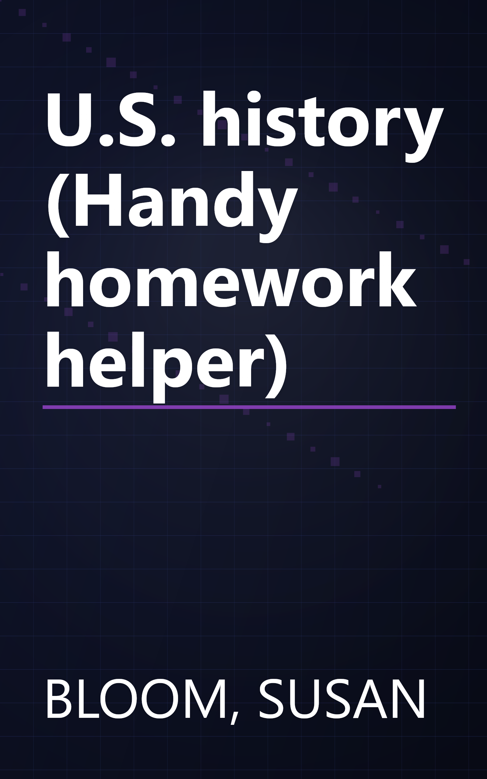 U.S. history (Handy homework helper) book cover