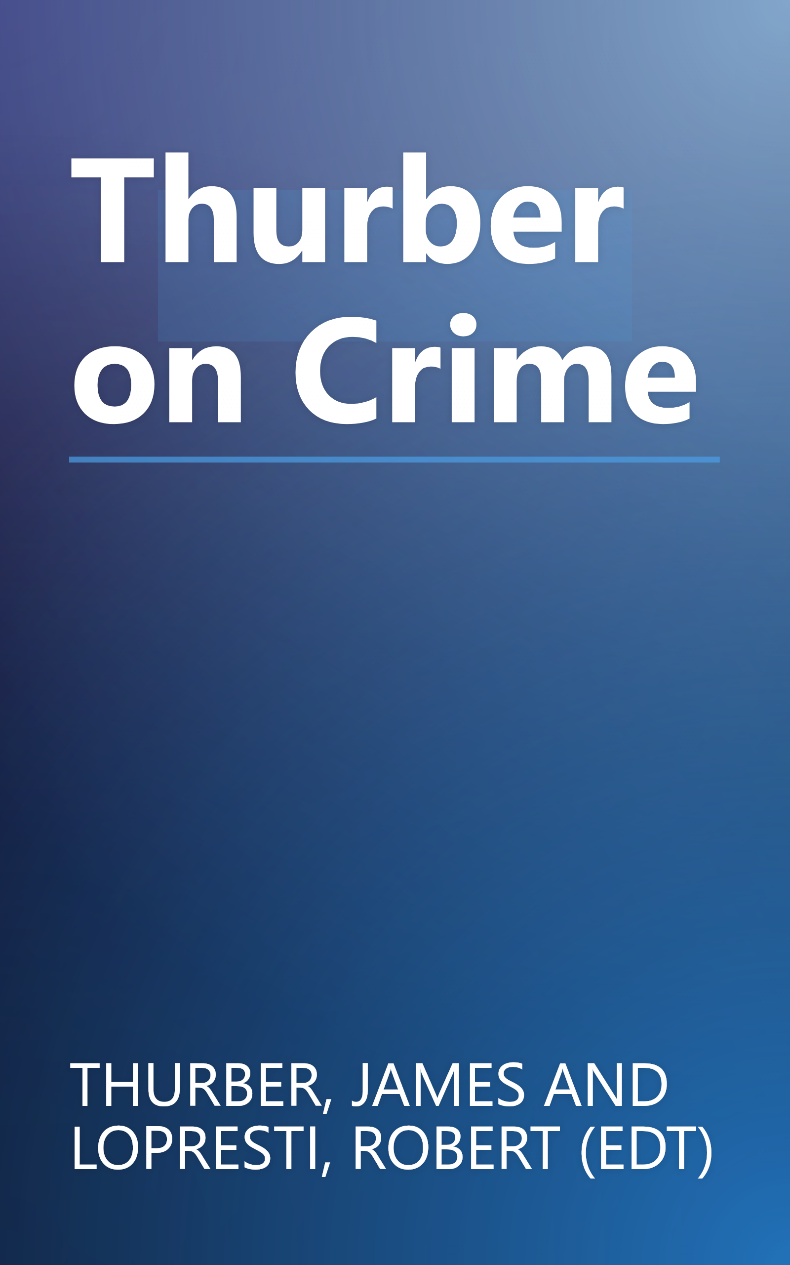 Thurber on Crime book cover