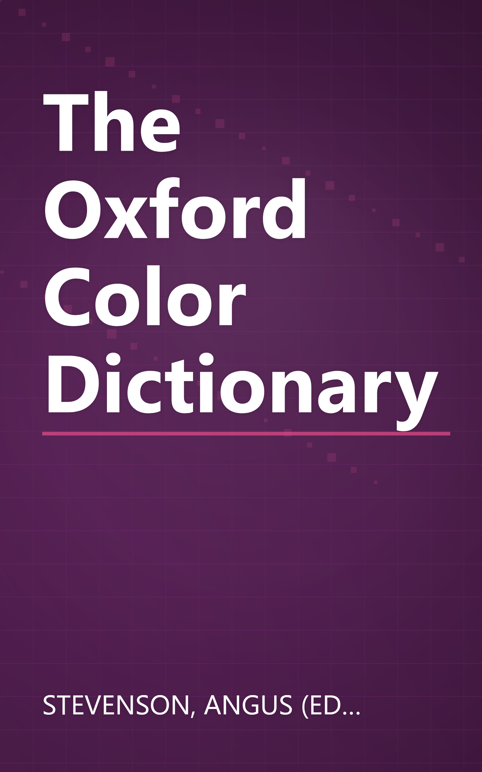 The Oxford Color Dictionary book cover