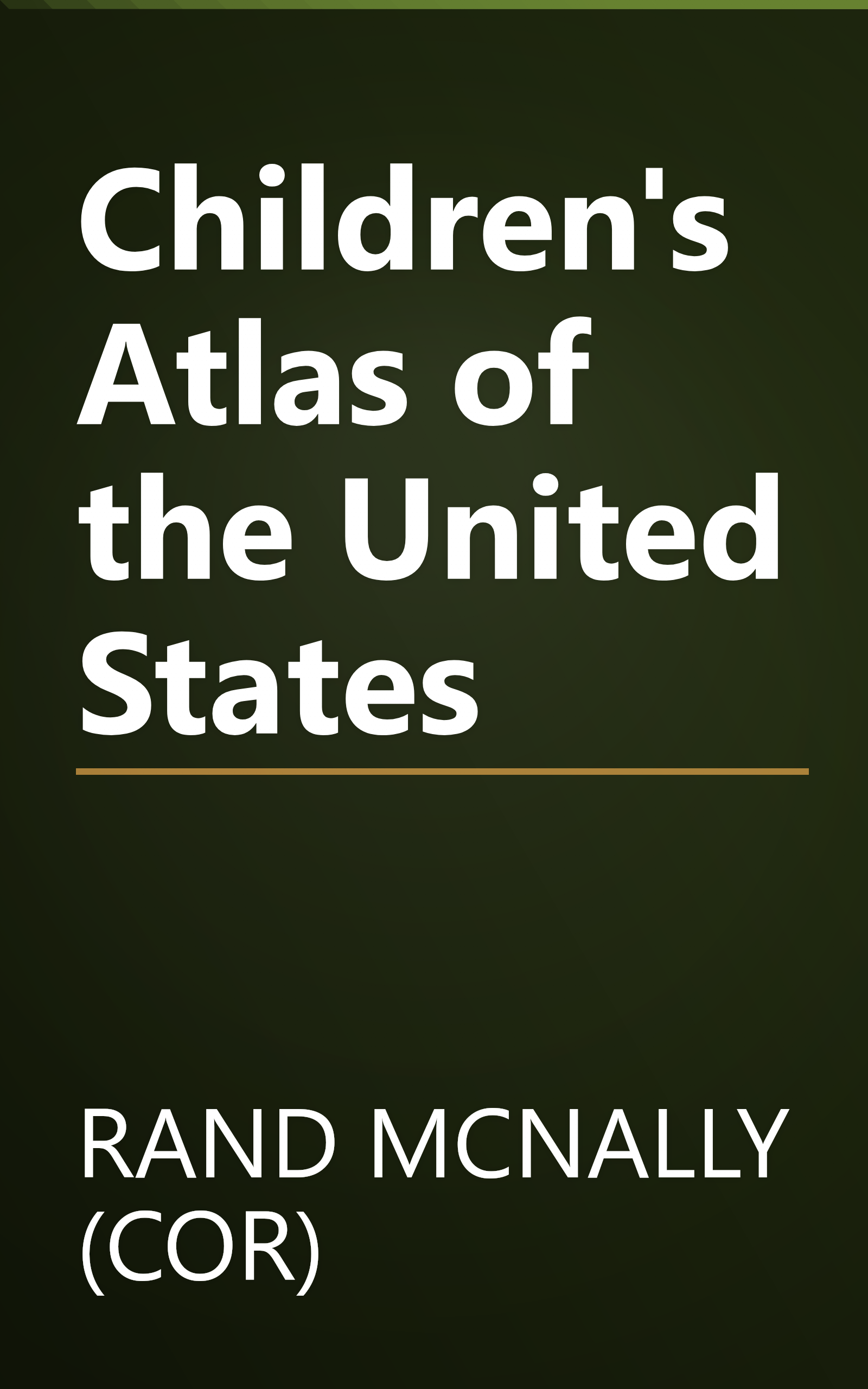 Children's Atlas of the United States book cover