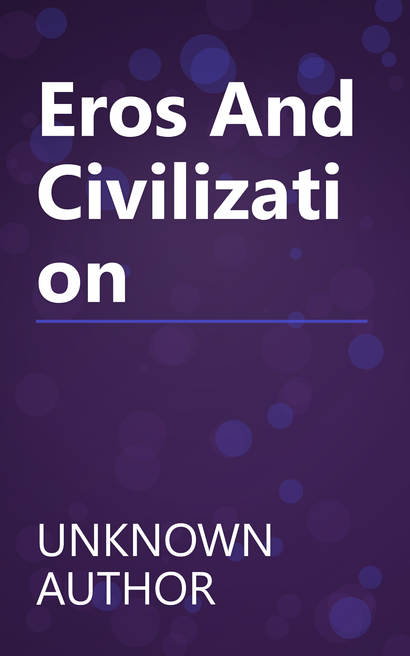 Eros And Civilization book cover