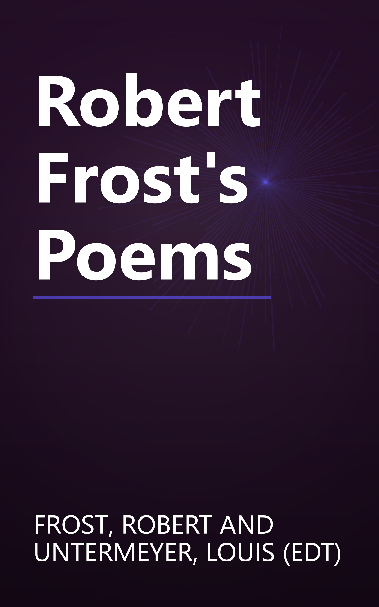 Robert Frost's Poems book cover