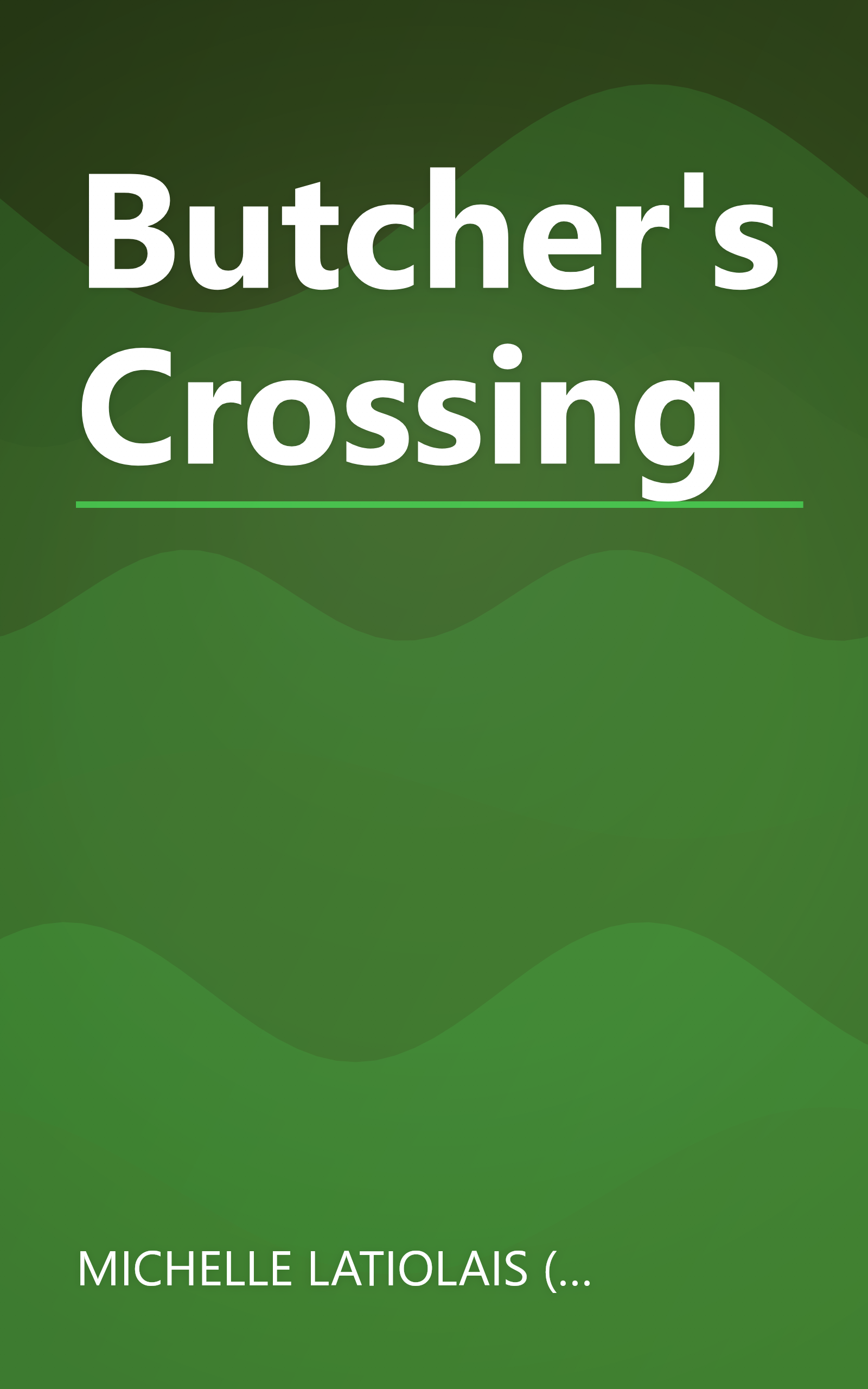 Butcher's Crossing book cover