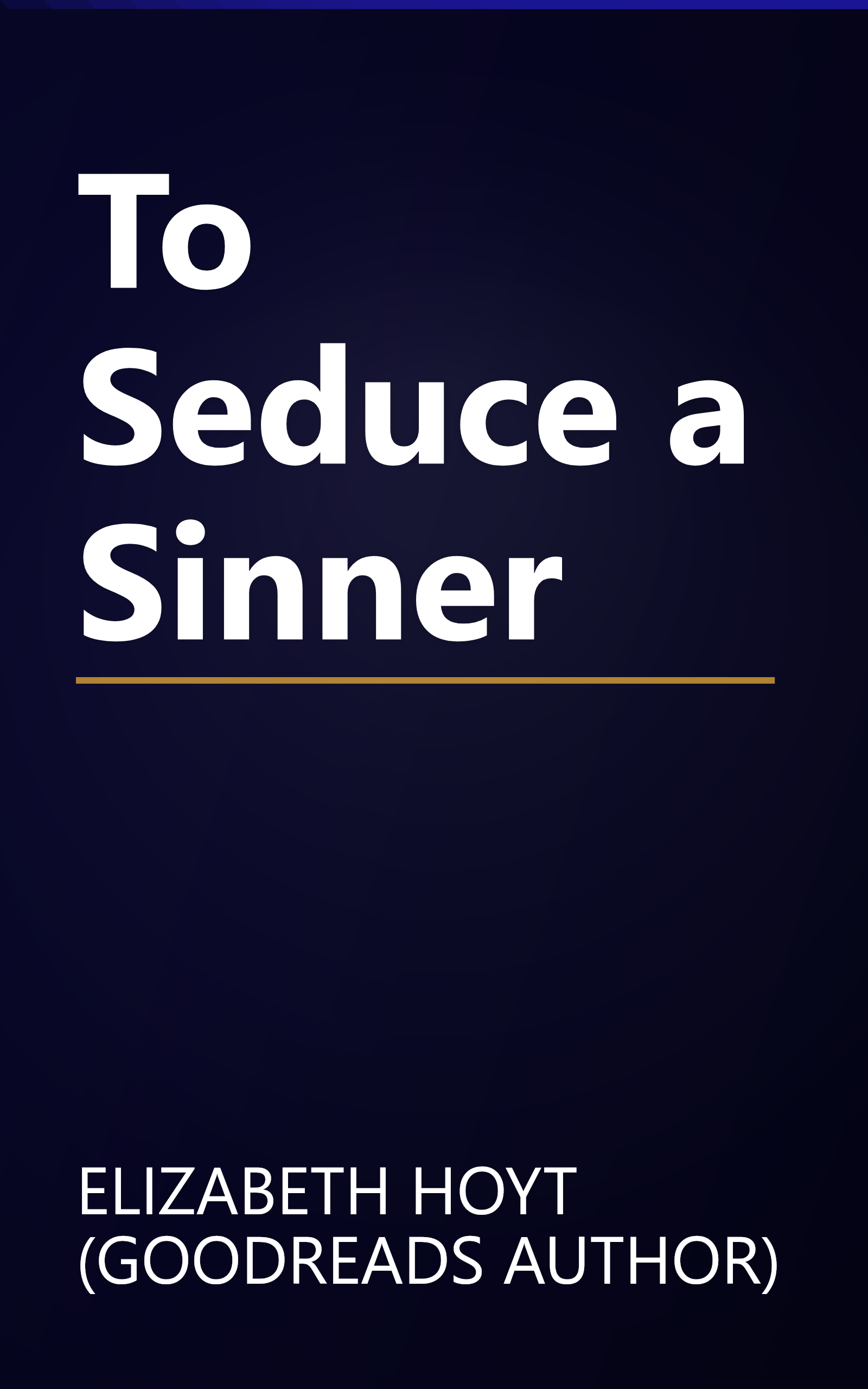 To Seduce a Sinner book cover
