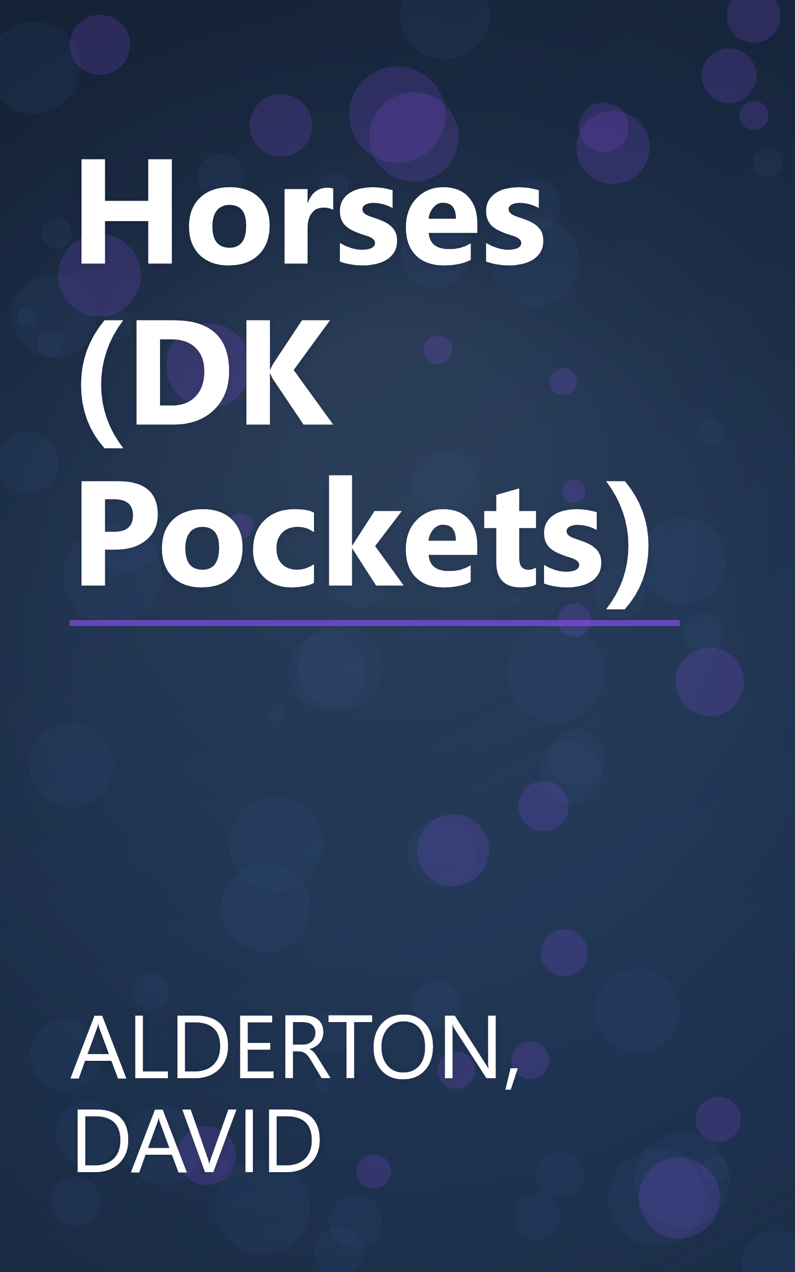 Horses (DK Pockets) book cover
