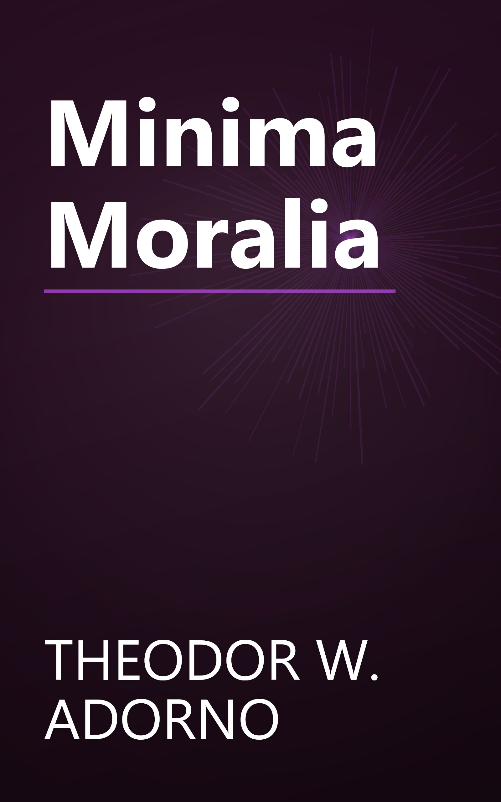 Minima Moralia book cover
