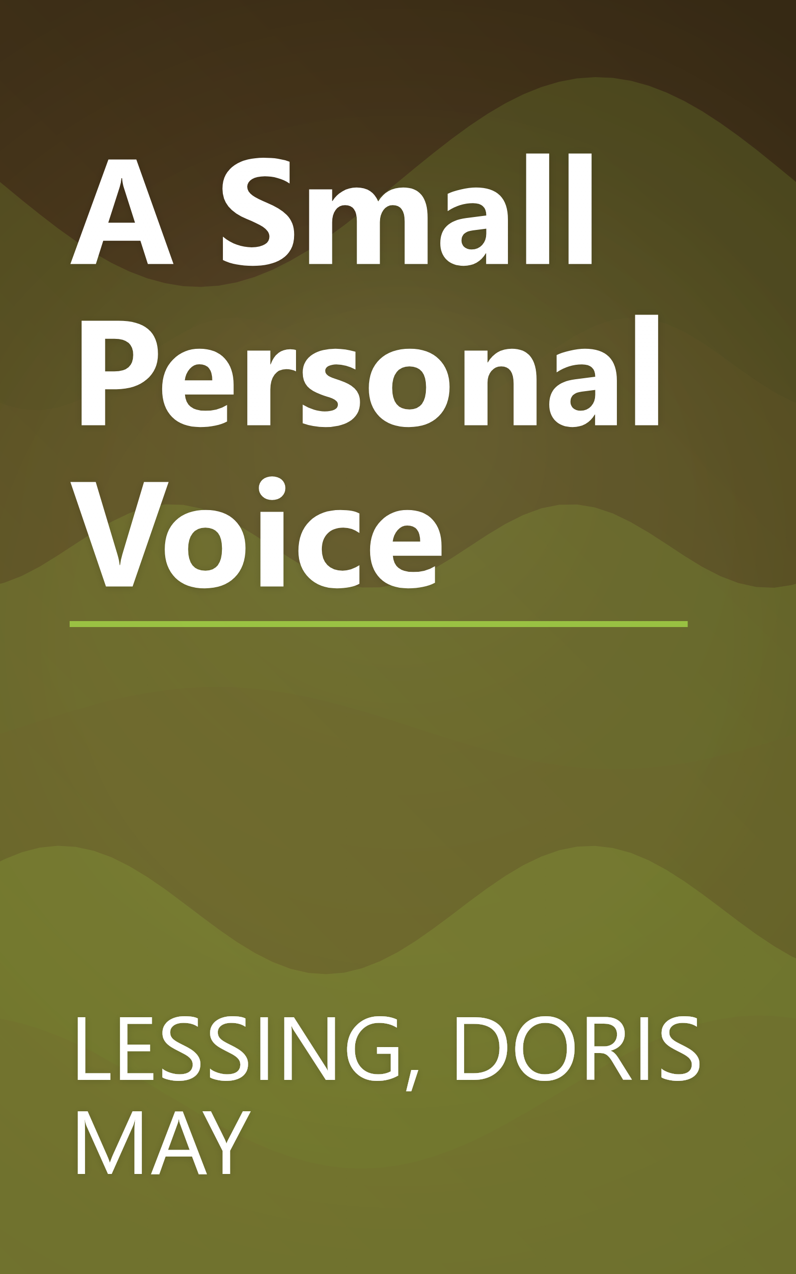 A Small Personal Voice book cover