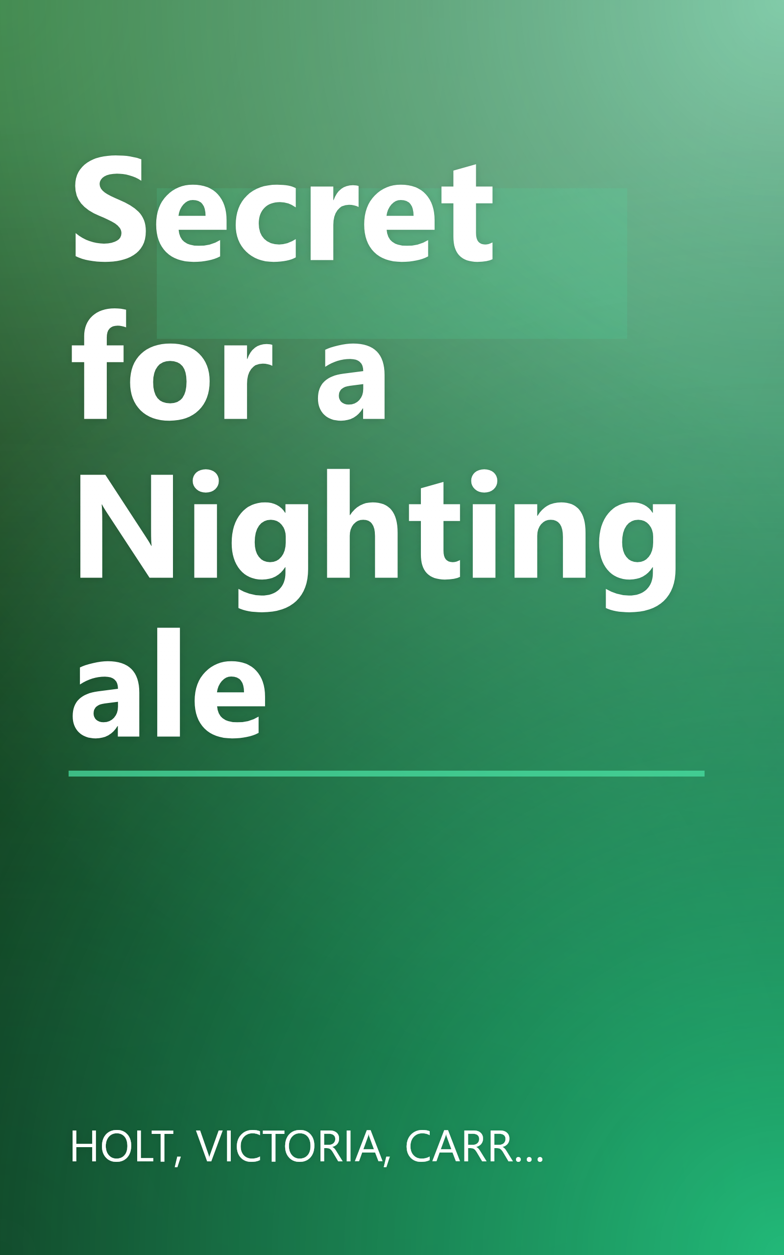 Secret for a Nightingale book cover