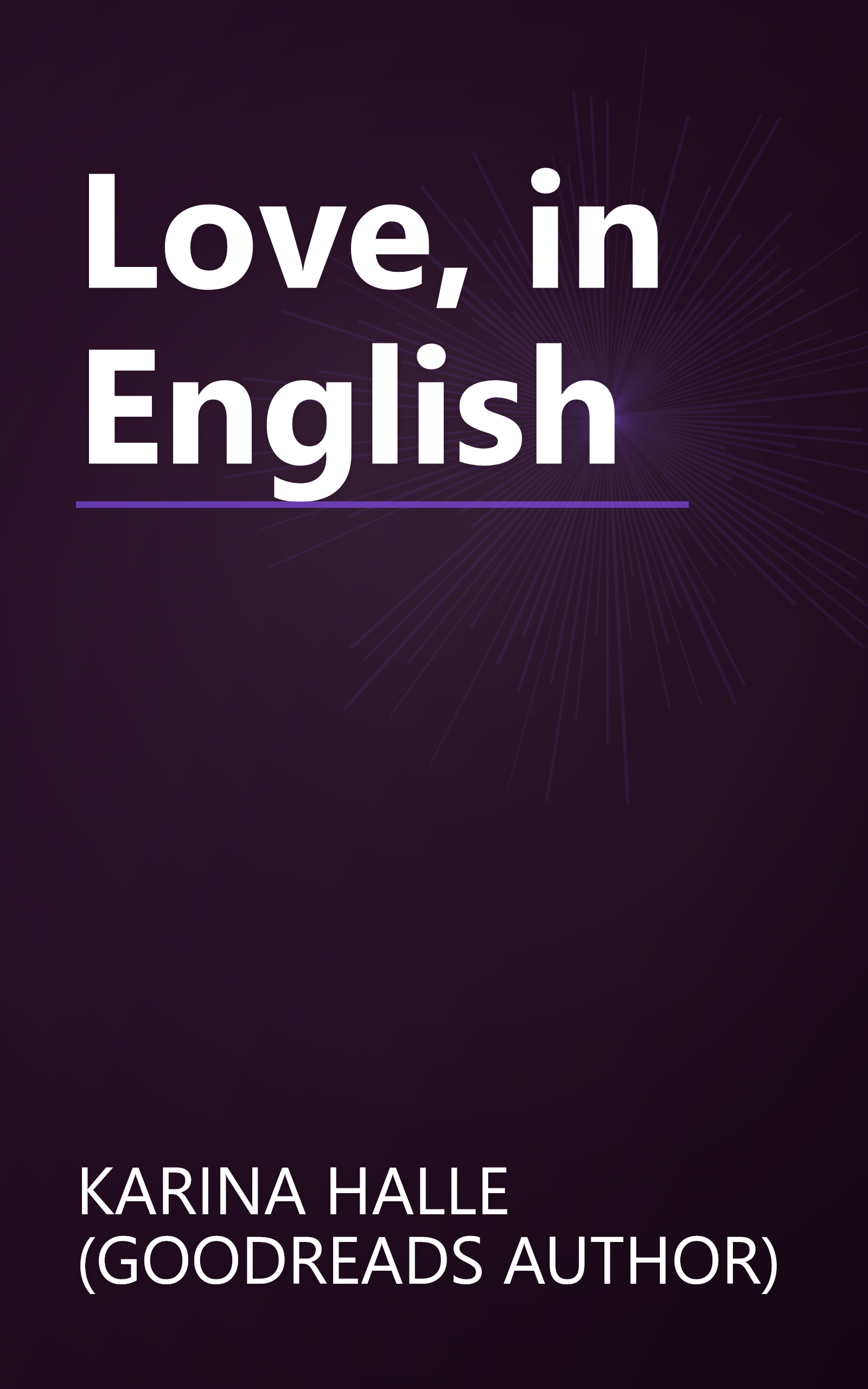 Love, in English book cover
