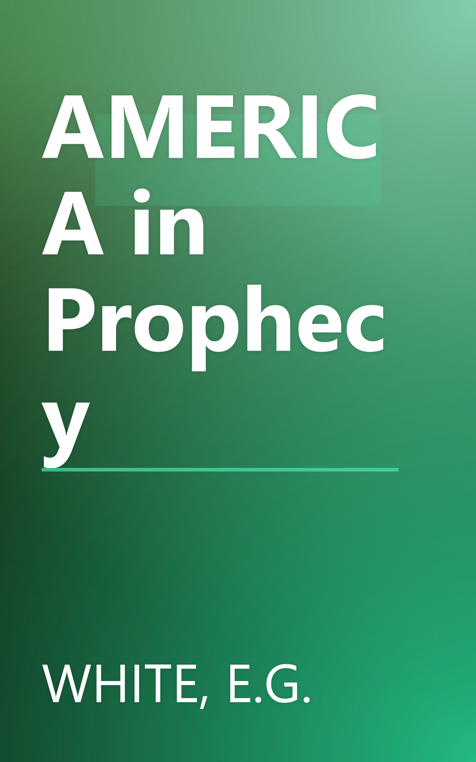 AMERICA in Prophecy book cover