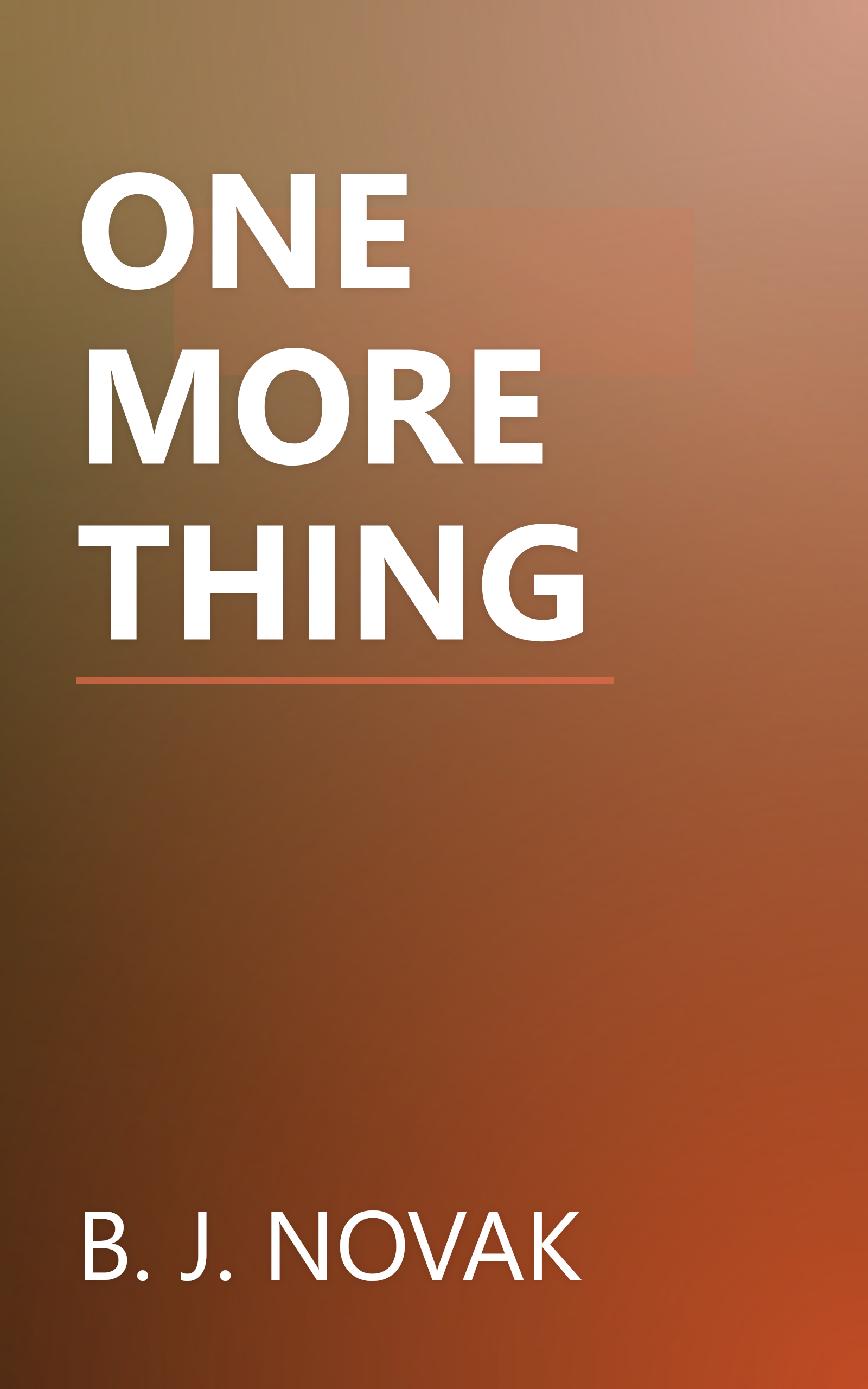 ONE MORE THING book cover