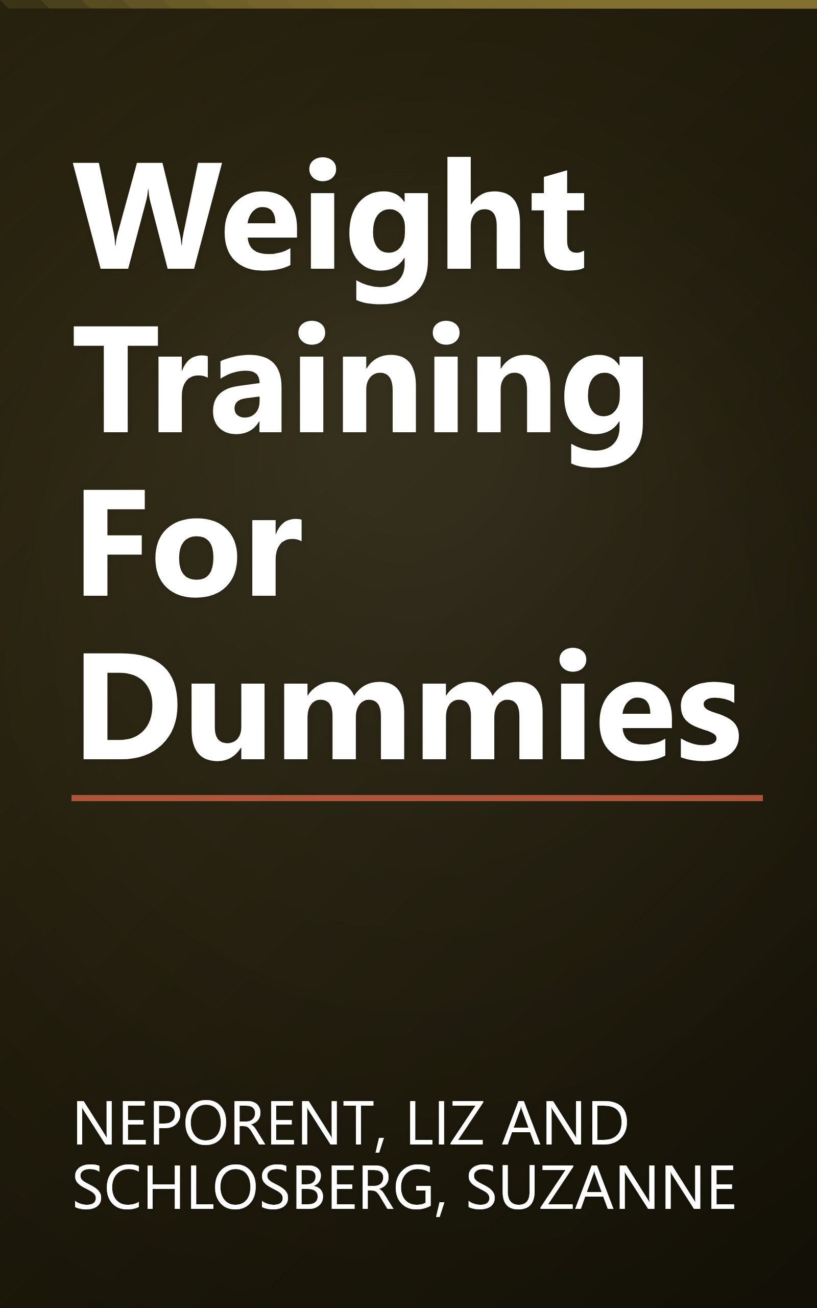 Weight Training For Dummies book cover