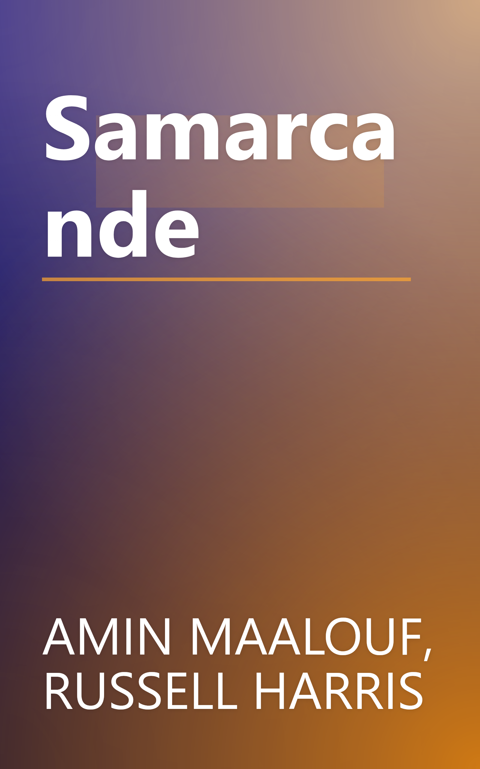 Samarcande book cover