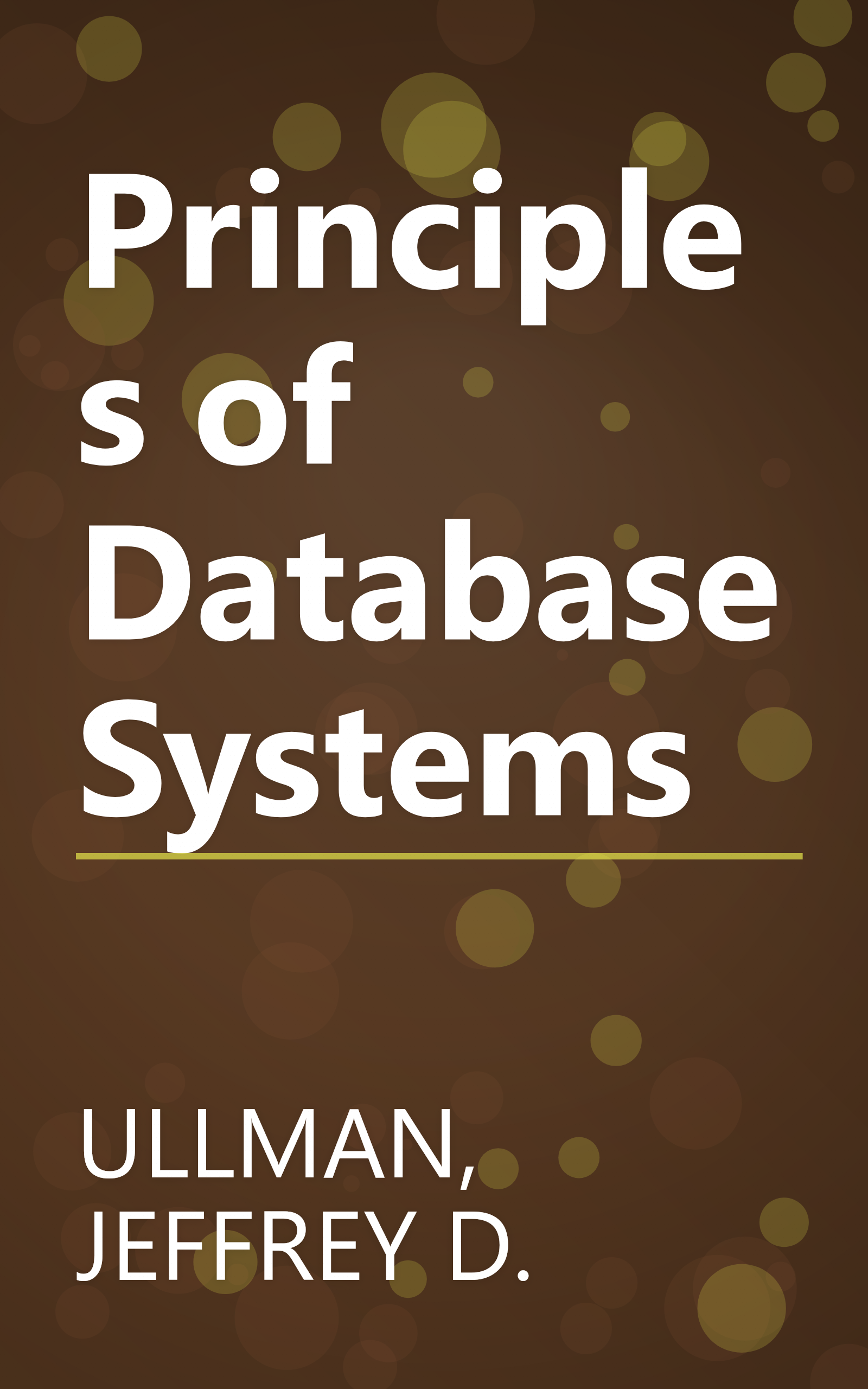 Principles of Database Systems book cover