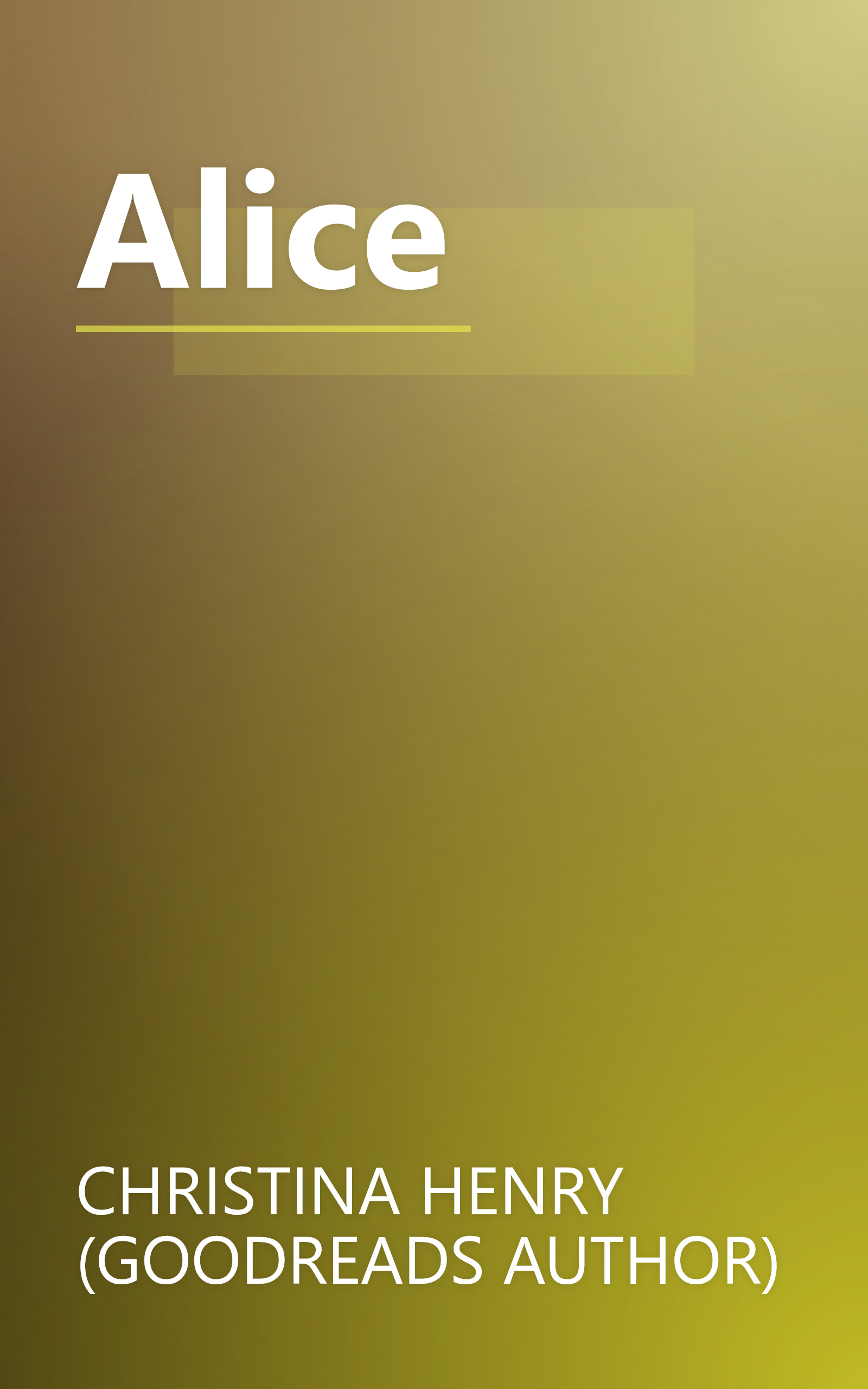 Alice book cover
