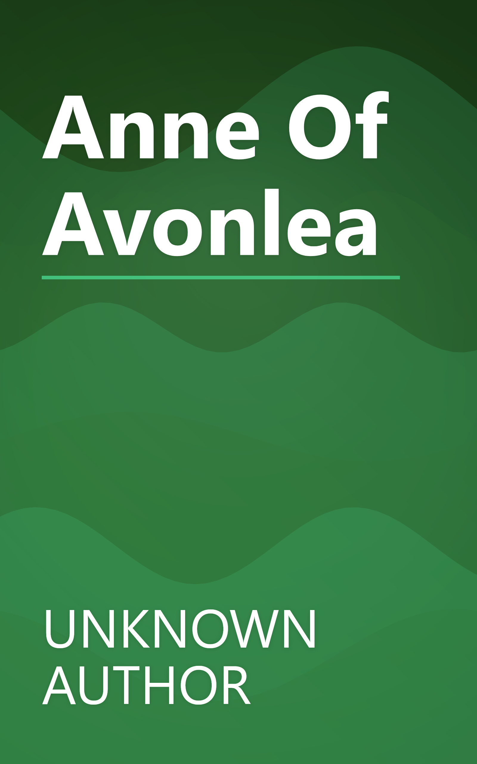 Anne Of Avonlea book cover