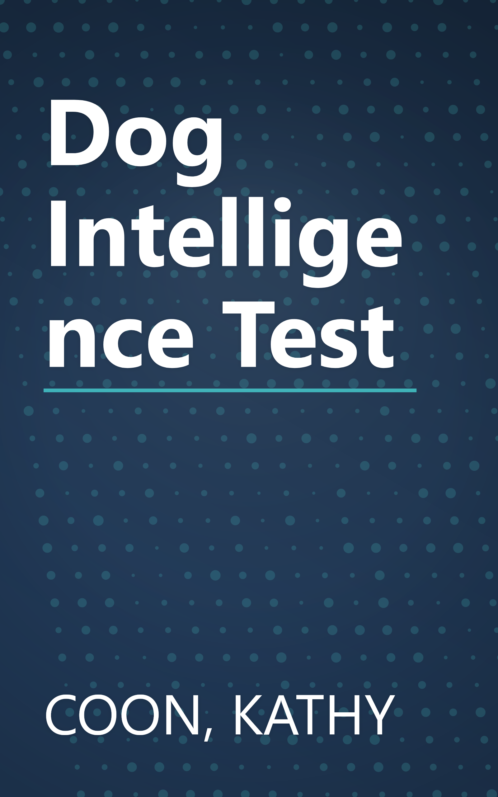 Dog Intelligence Test book cover
