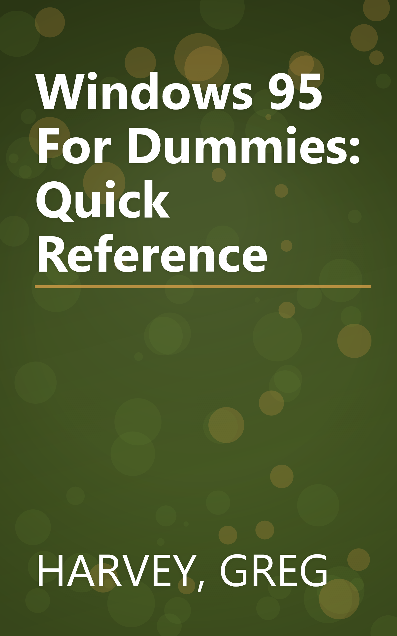 Windows 95 For Dummies: Quick Reference book cover