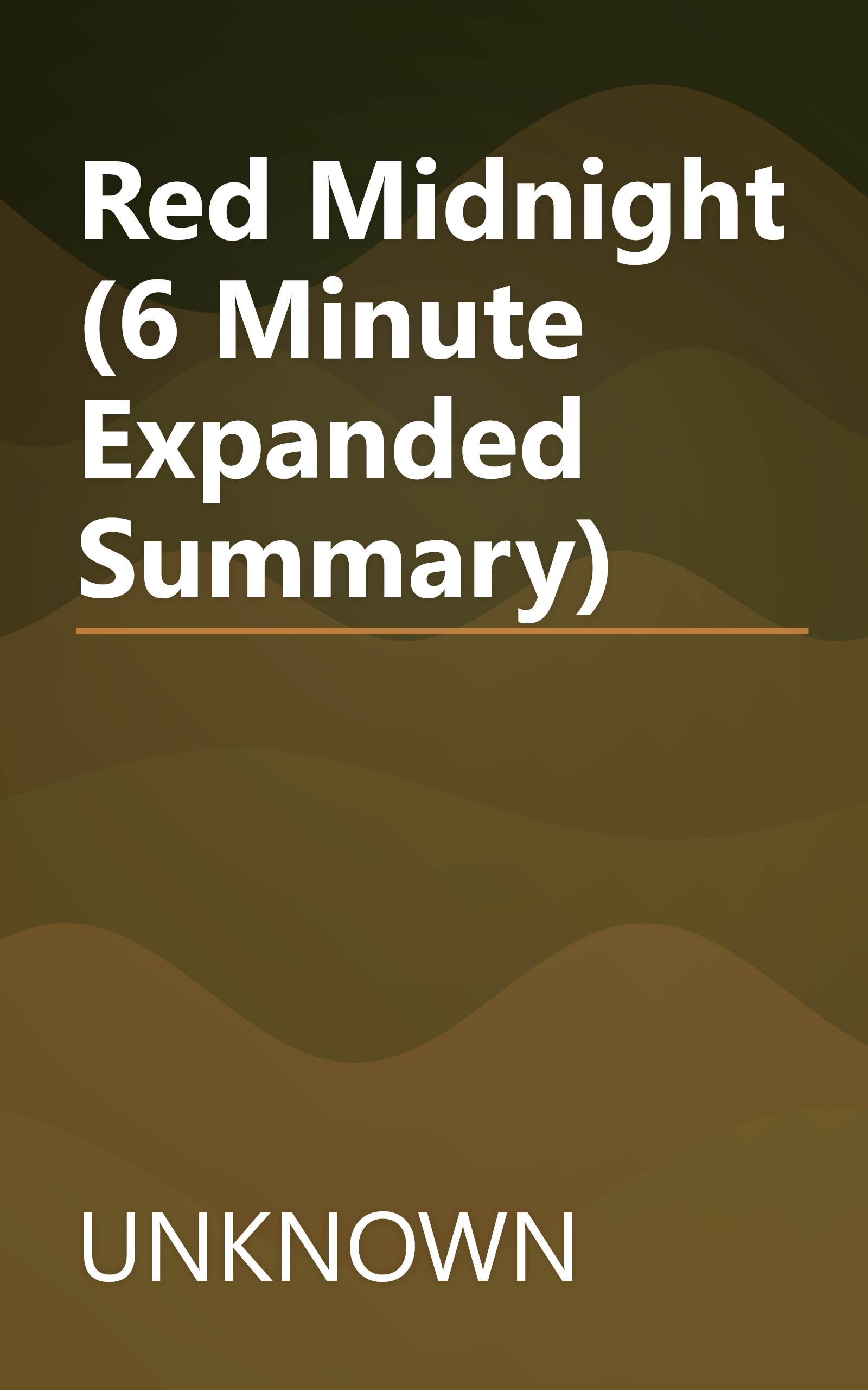 Red Midnight (6 Minute   Expanded Summary) book cover
