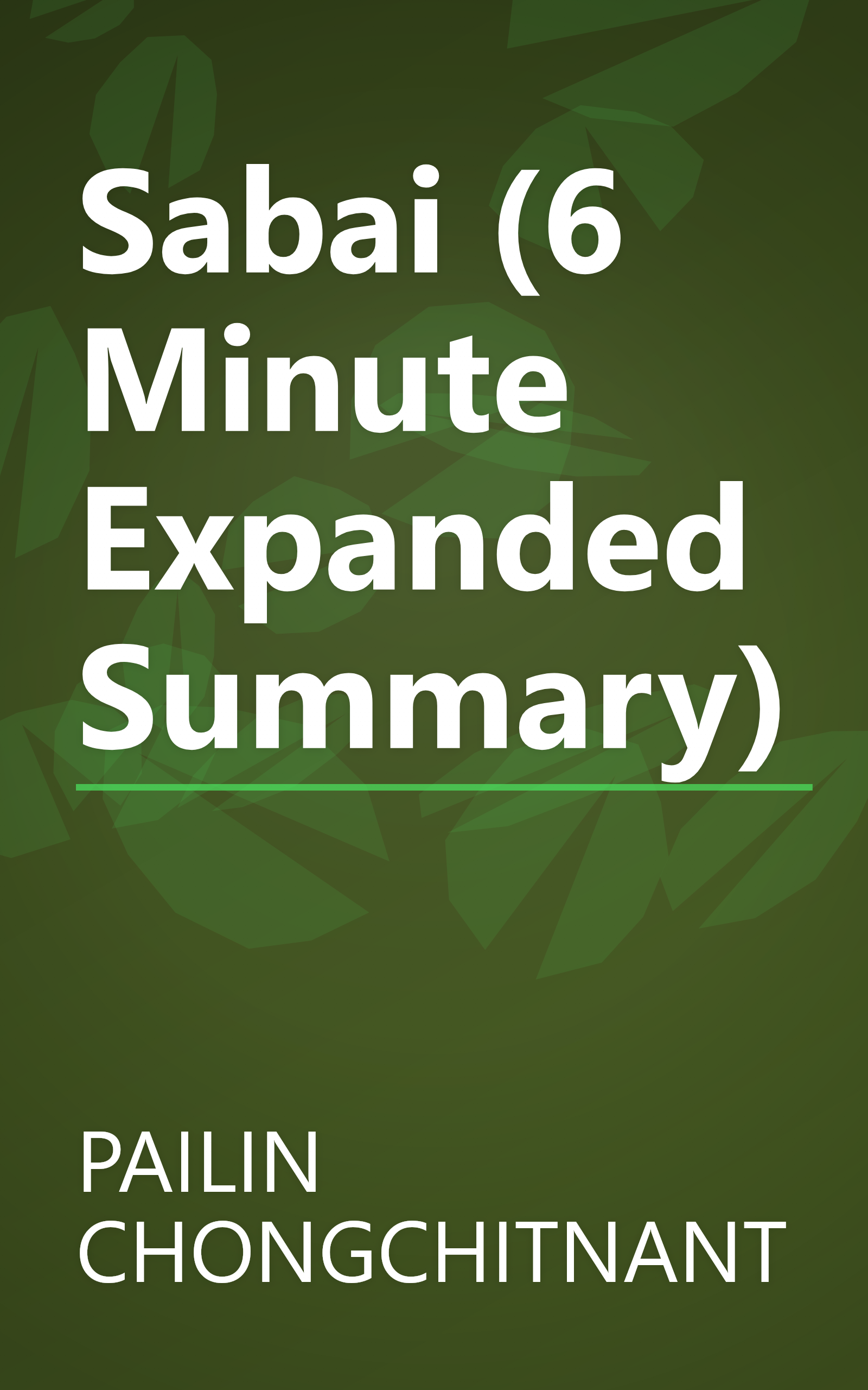 Sabai (6 Minute   Expanded Summary) book cover