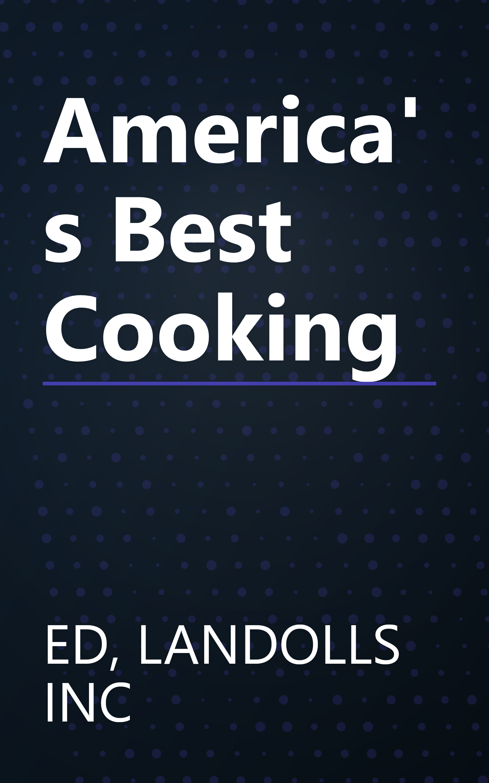 America's Best Cooking book cover