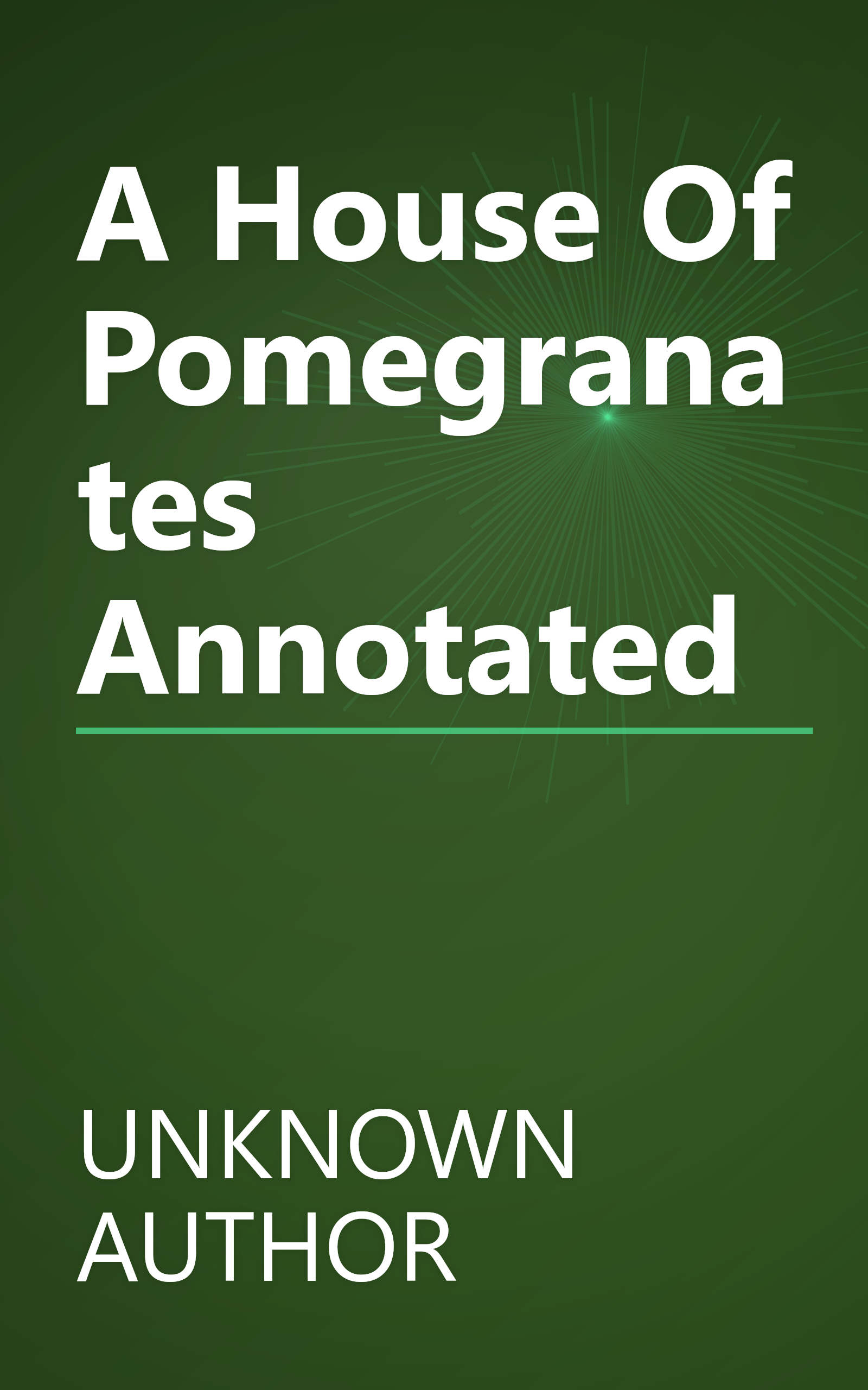 A House Of Pomegranates Annotated book cover